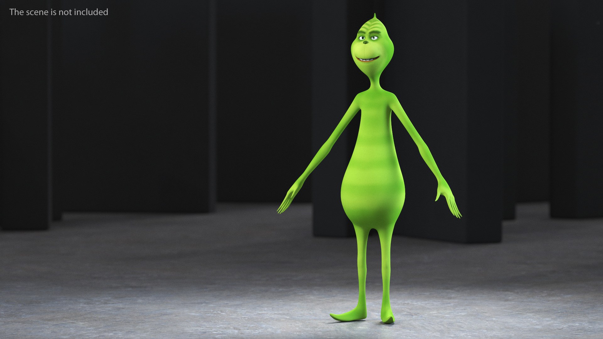 Cartoon Grinch Character T-Pose Model - TurboSquid 2117684