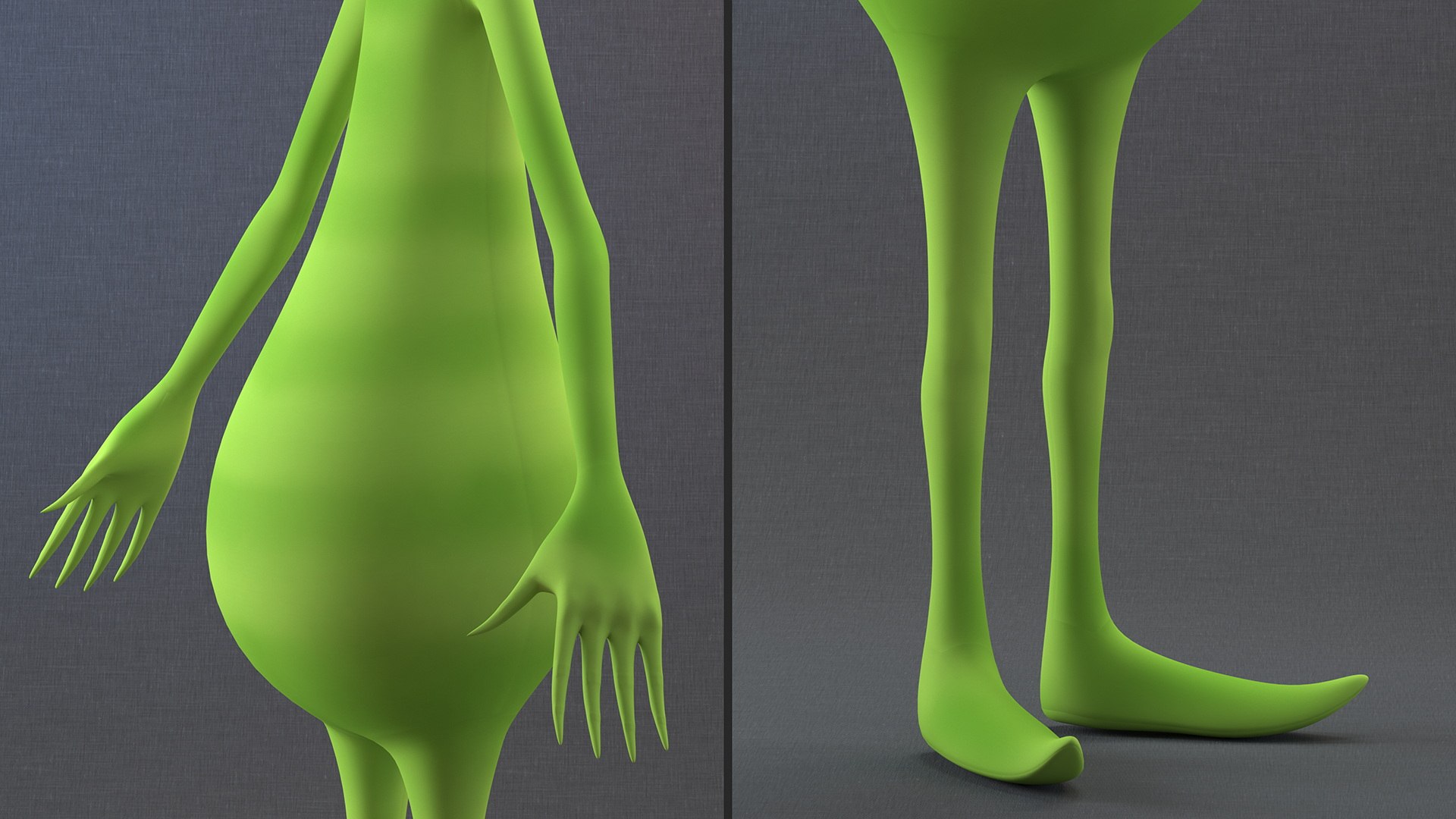 Cartoon Grinch Character T-Pose Model - TurboSquid 2117684