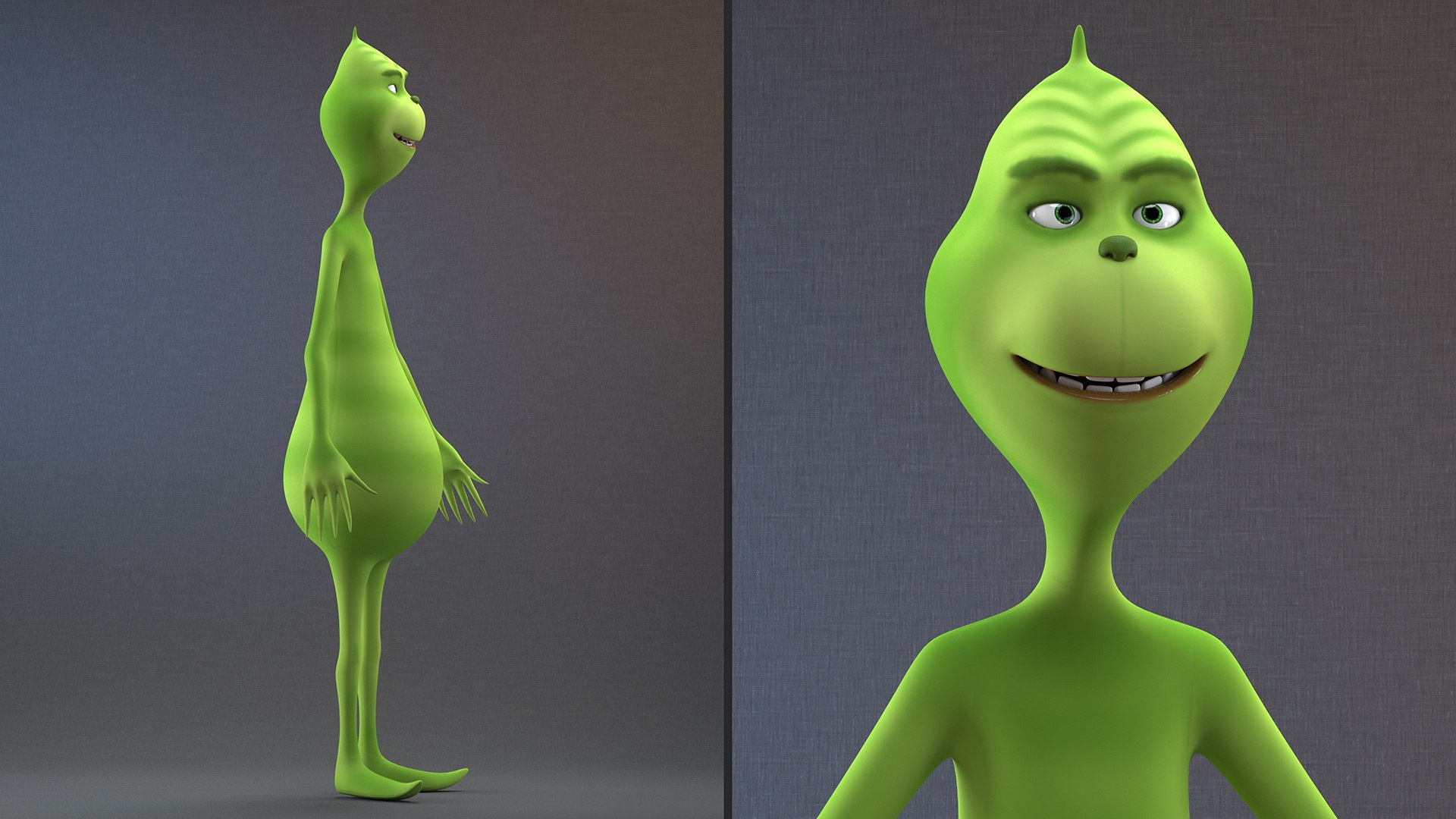 Cartoon Grinch Character T-Pose Model - TurboSquid 2117684