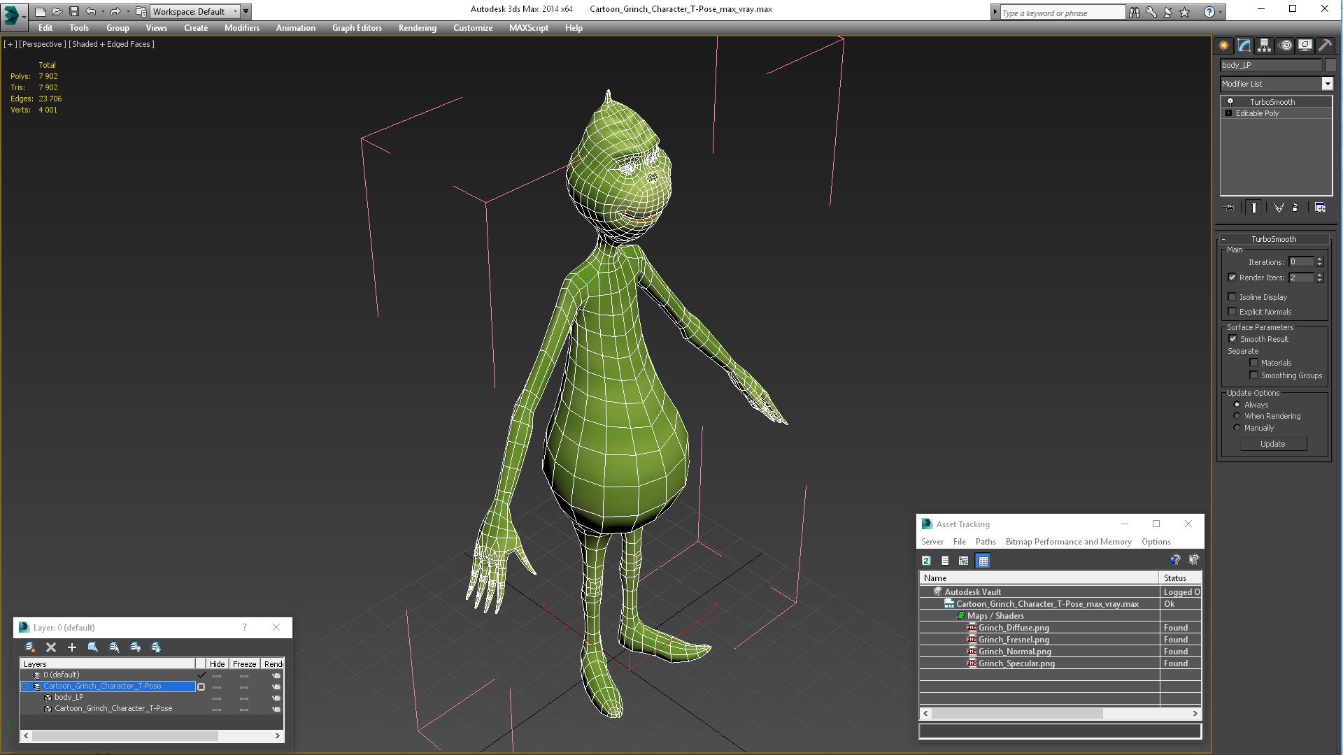Cartoon Grinch Character T-Pose model - TurboSquid 2117684