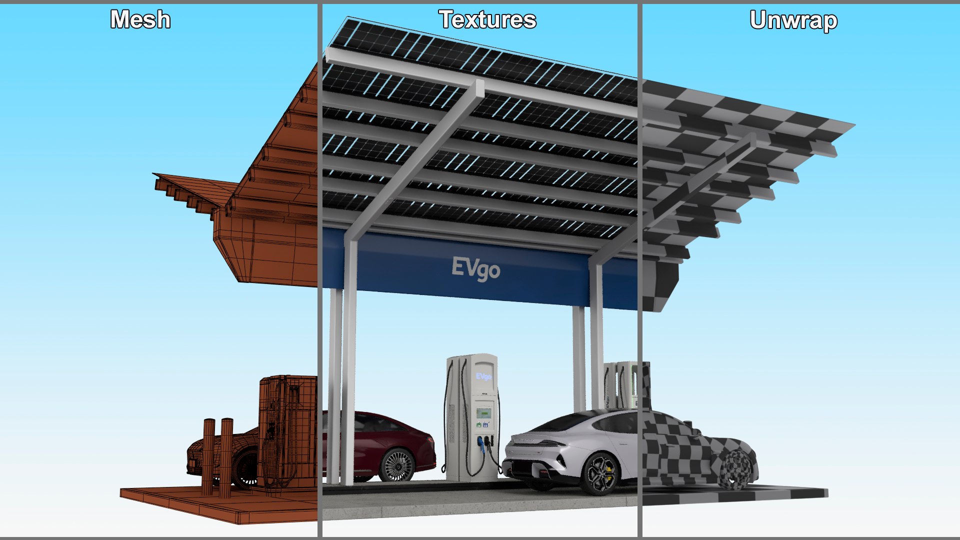 Huawei Stelato S9 And Xiaomi SU7 Cars At EVgo Charging Station Model ...