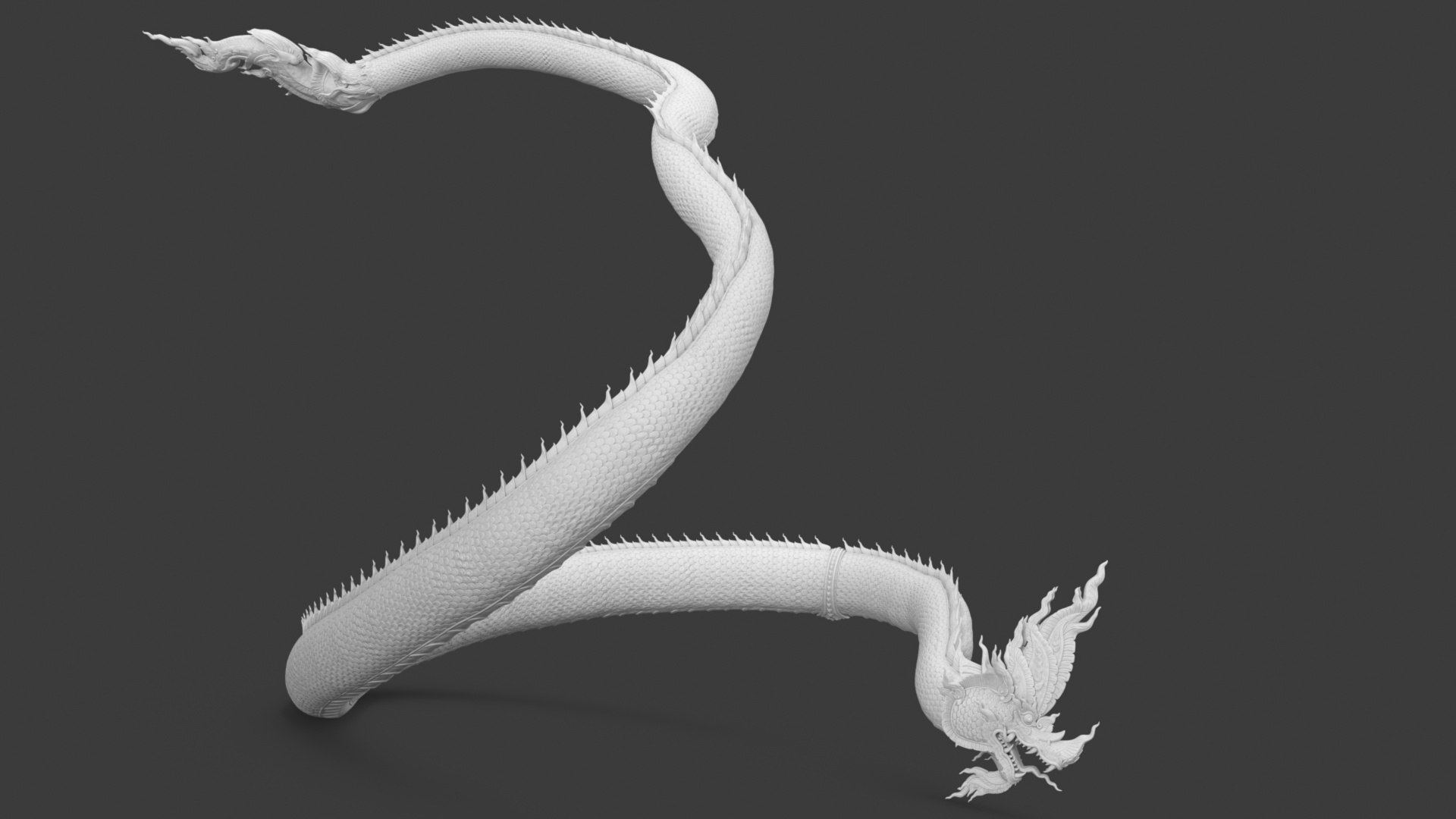 Serpent Dragon White Rigged For Cinema 4D 3D Model - TurboSquid 2335680
