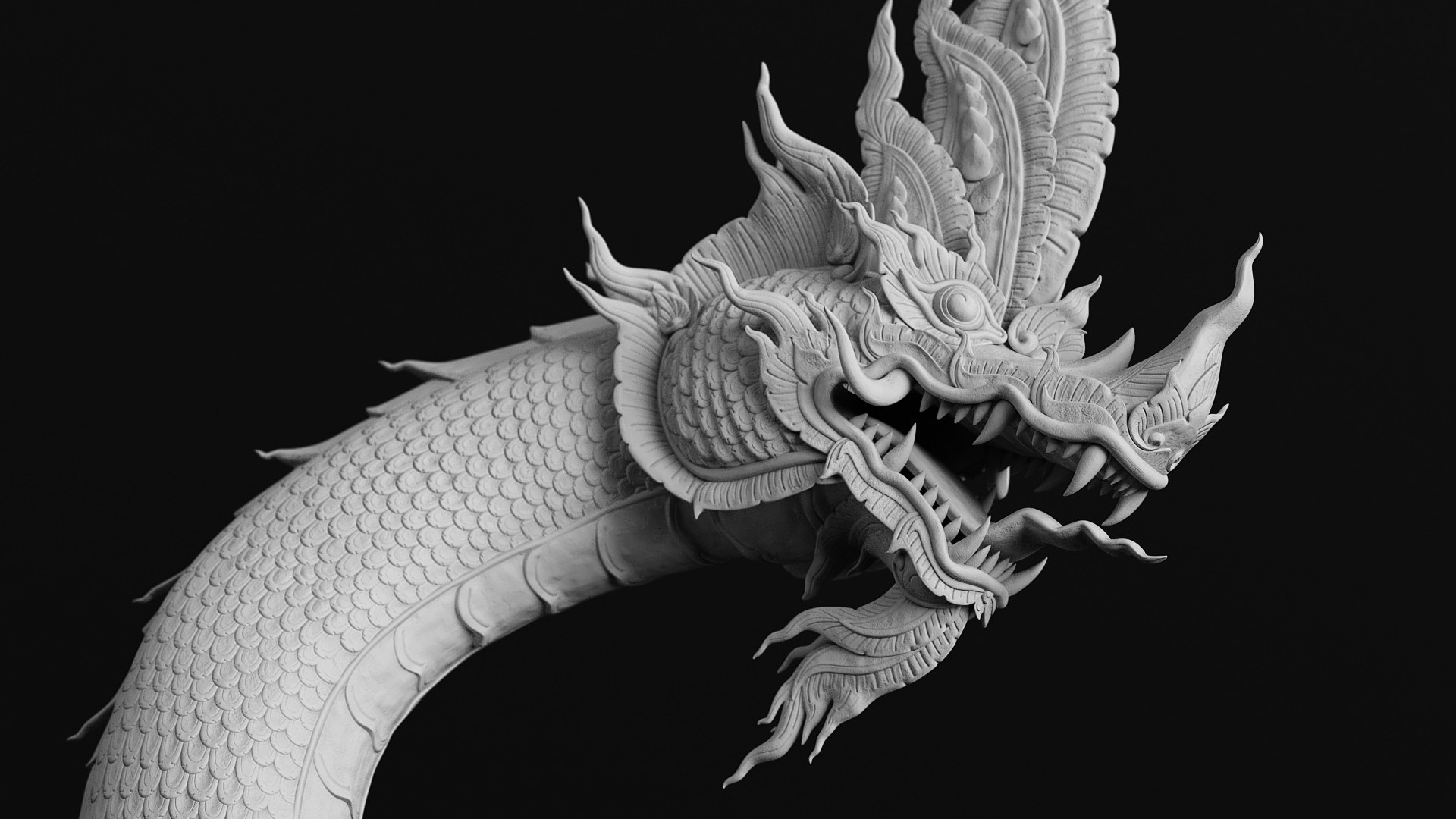 Serpent Dragon White Rigged For Cinema 4D 3D Model - TurboSquid 2335680