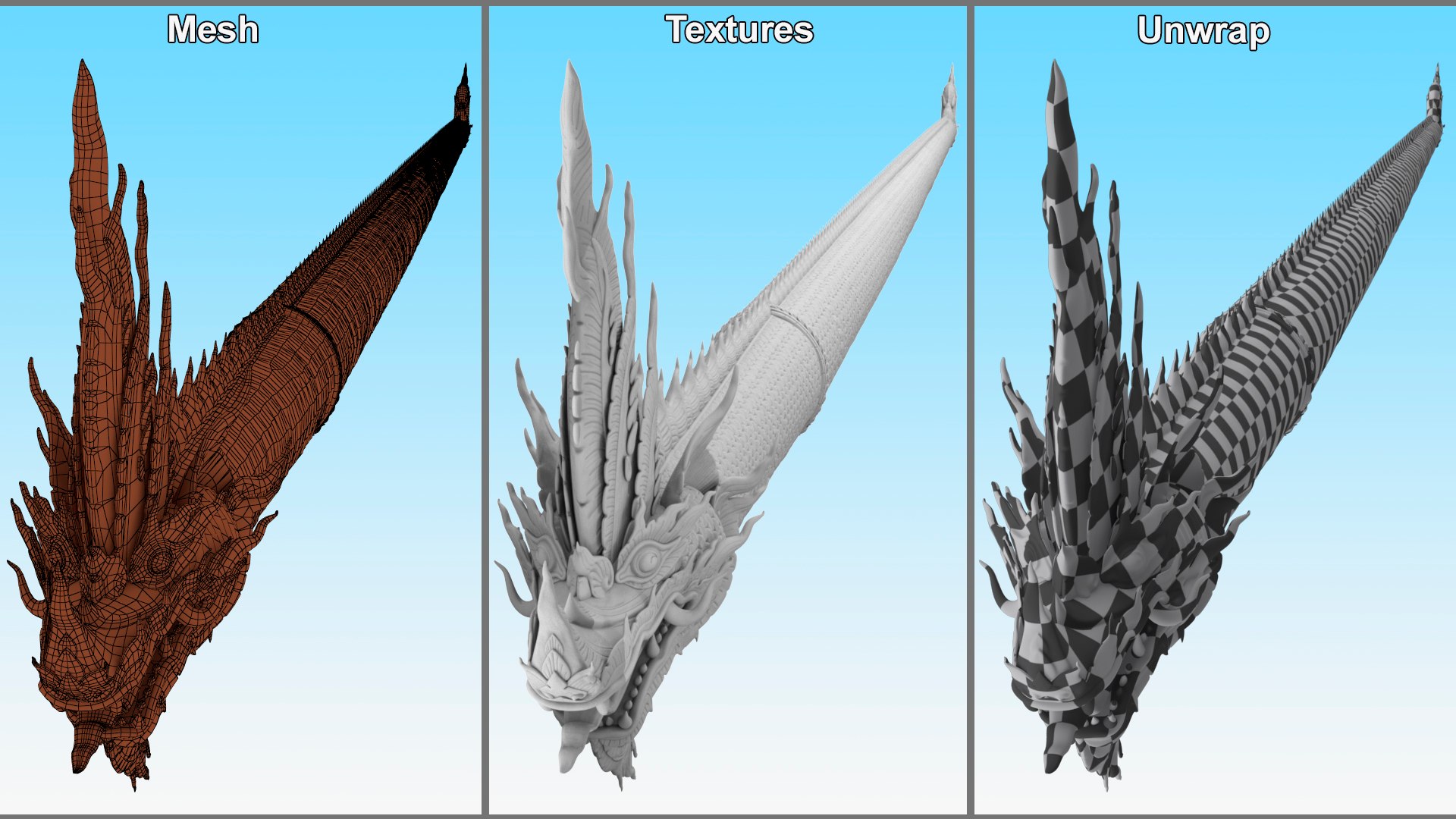 Serpent Dragon White Rigged For Cinema 4D 3D Model - TurboSquid 2335680