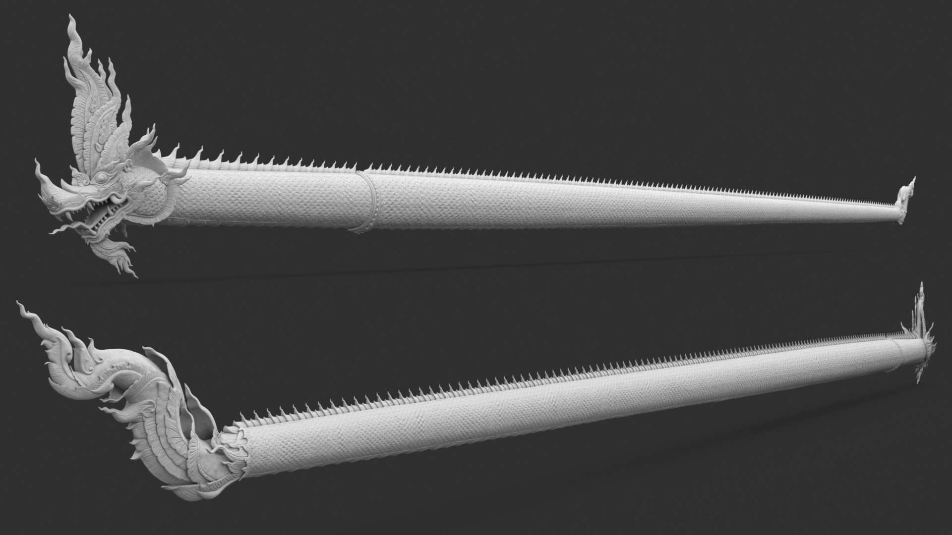 Serpent Dragon White Rigged For Cinema 4D 3D Model - TurboSquid 2335680