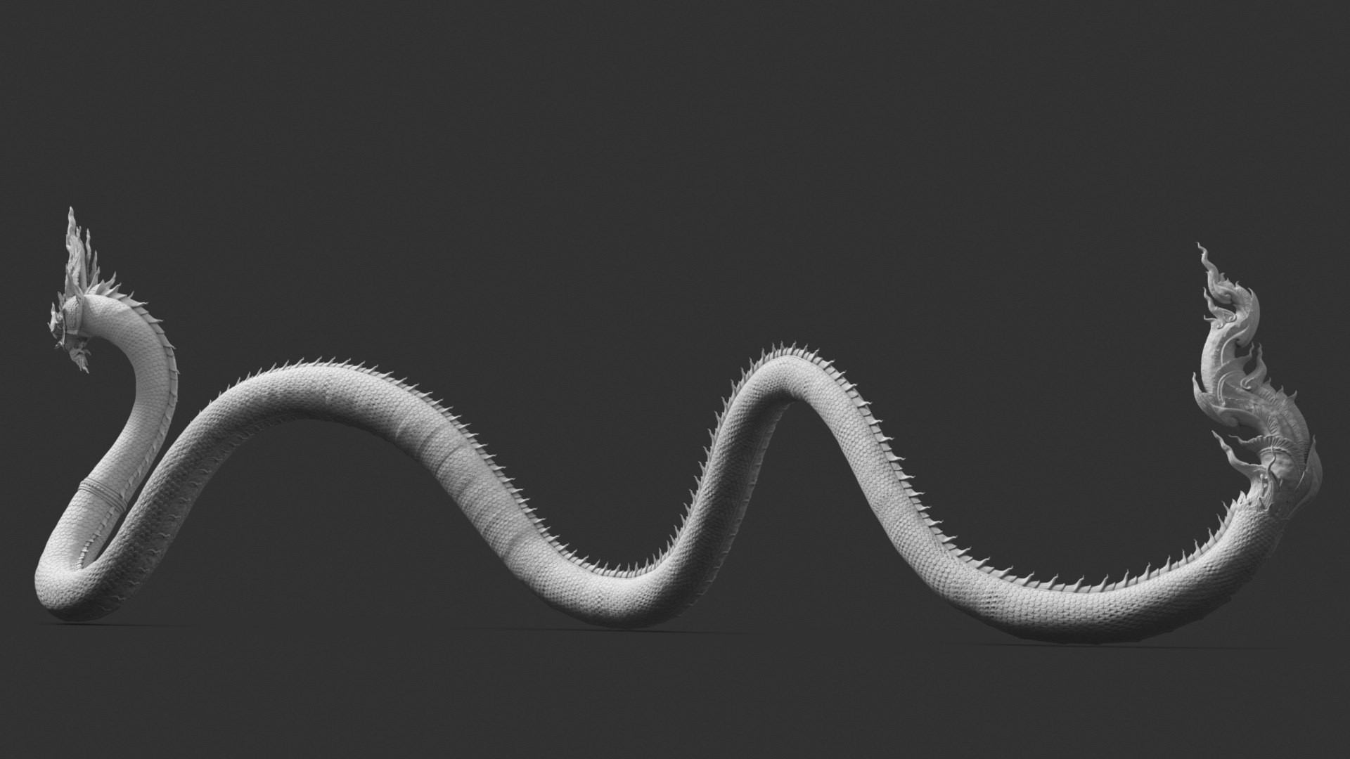 Serpent Dragon White Rigged For Cinema 4D 3D Model - TurboSquid 2335680