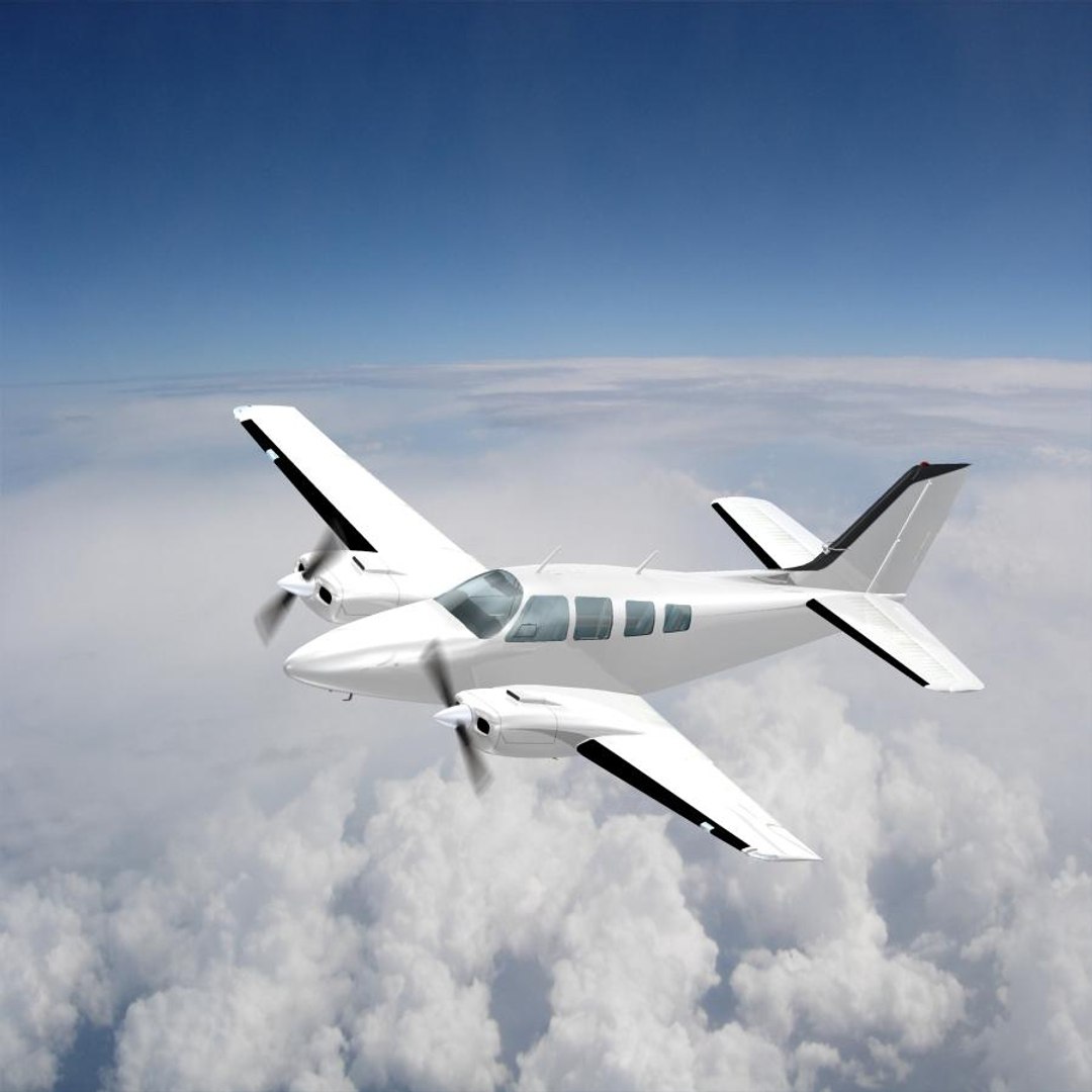 Beechcraft Baron B58 Generic 3d Max