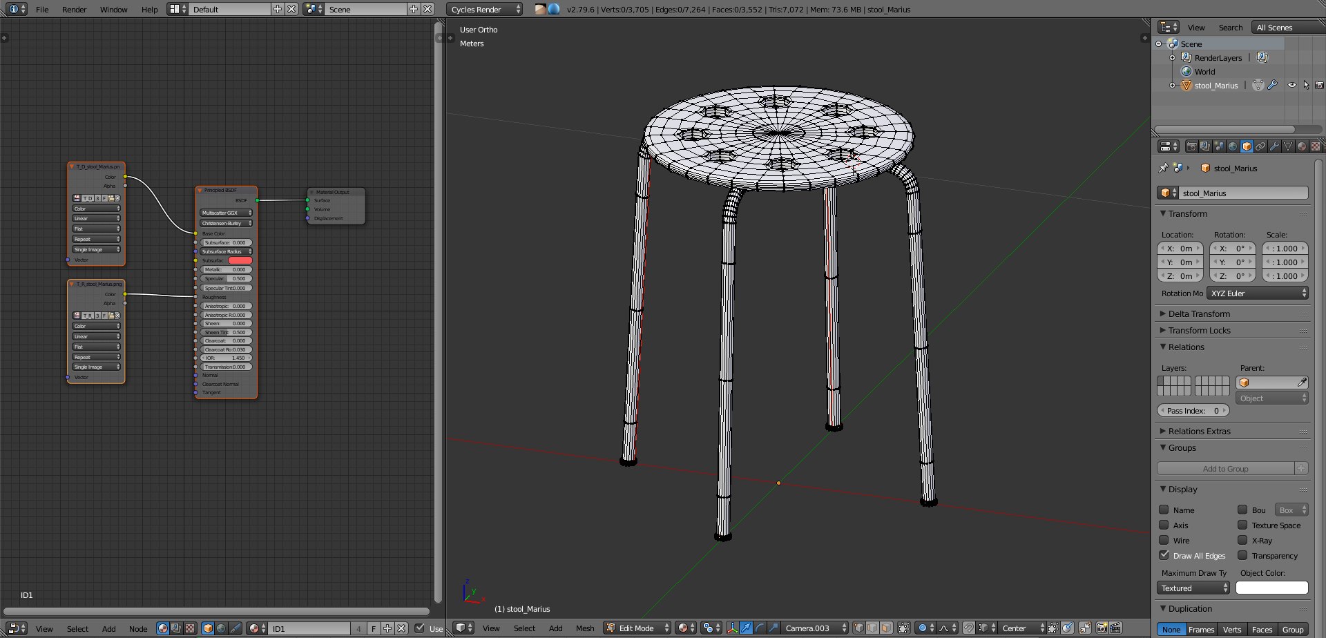 Stool Marius 3D Model - TurboSquid 1356565