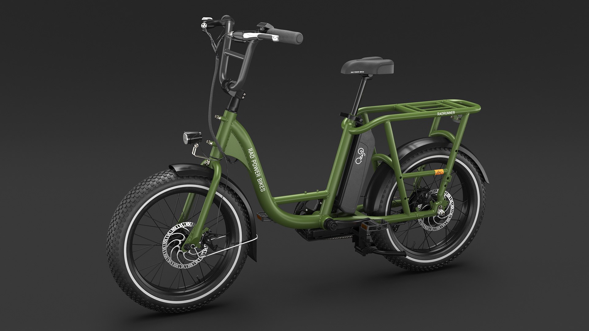 Two-Wheel Electric RadRunner Bike Green Rigged 3D Model - TurboSquid ...
