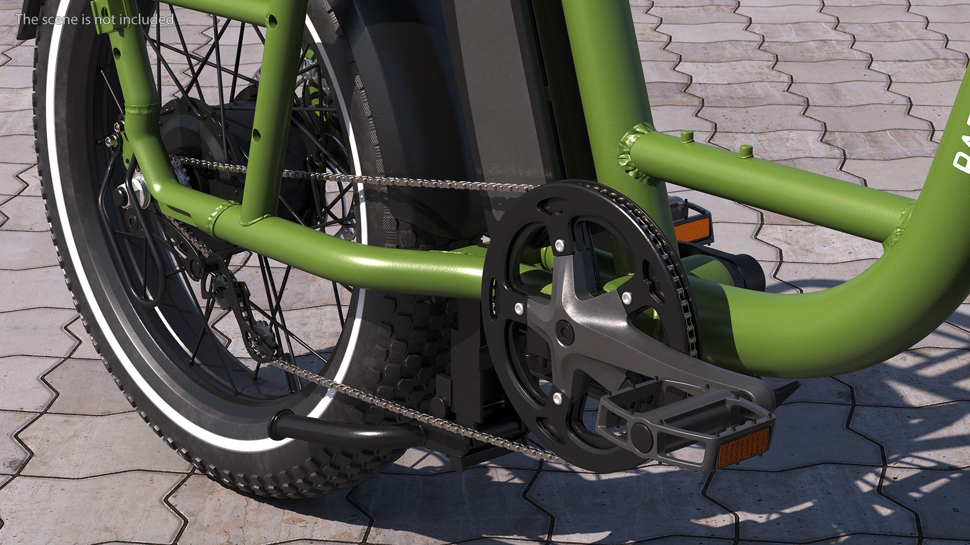 Two-Wheel Electric RadRunner Bike Green Rigged 3D Model - TurboSquid ...