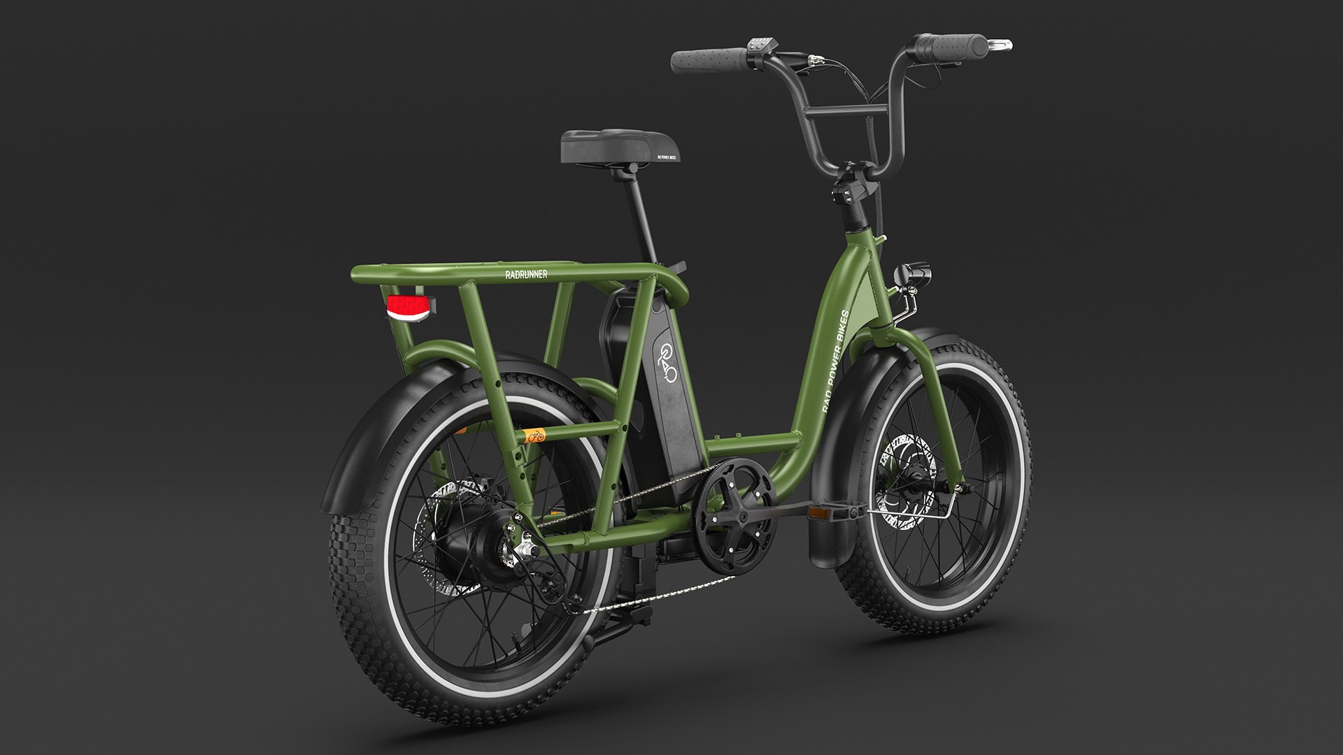 Two-Wheel Electric RadRunner Bike Green Rigged 3D Model - TurboSquid ...
