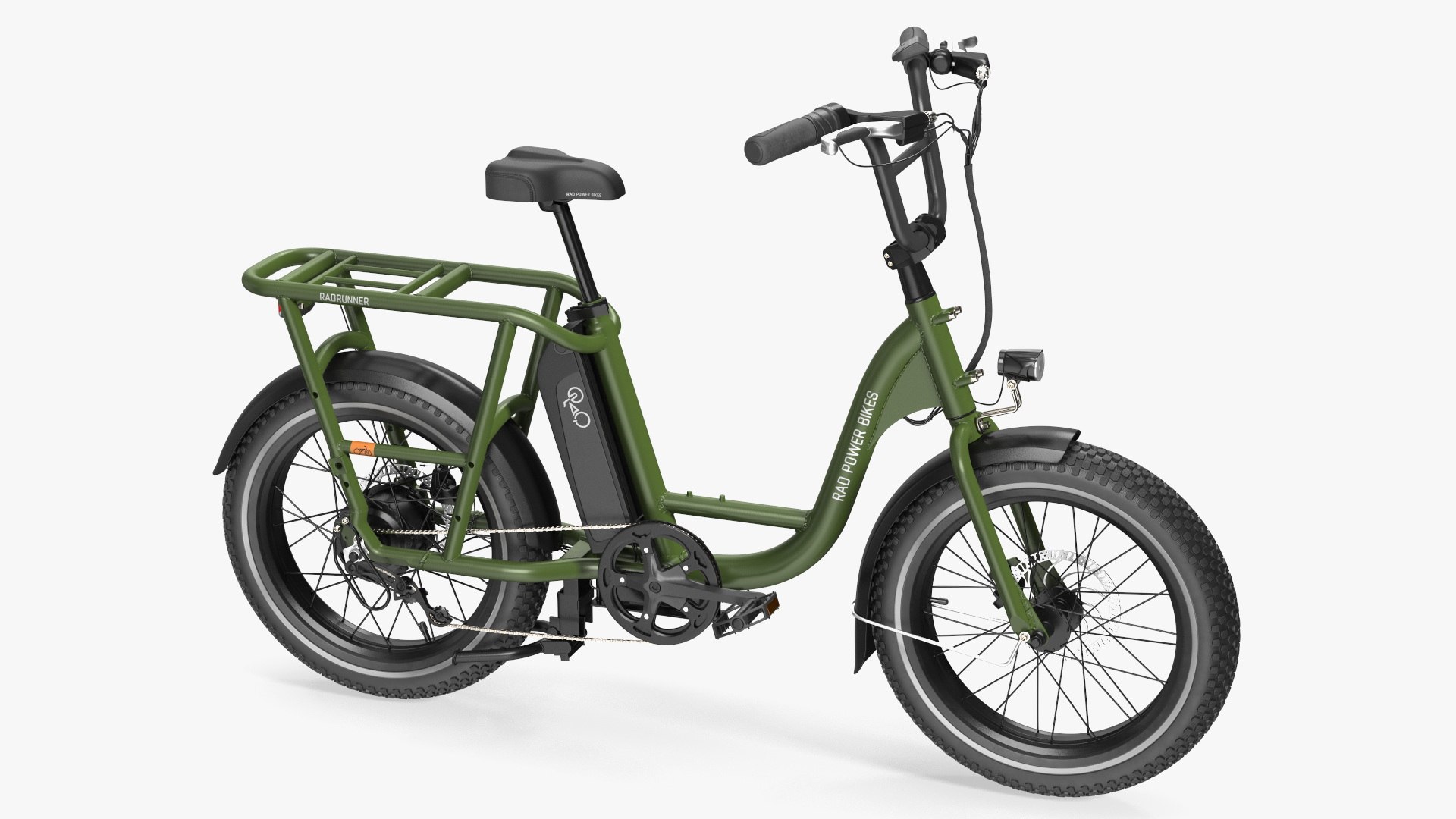 Two-Wheel Electric RadRunner Bike Green Rigged 3D model - TurboSquid ...