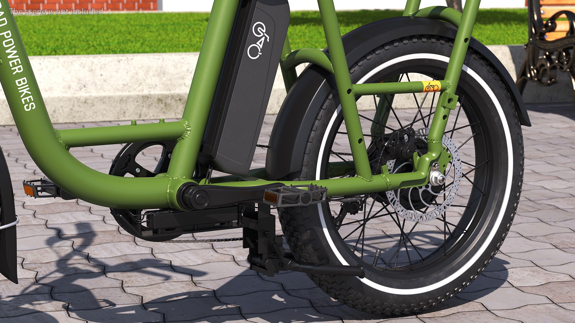Two-Wheel Electric RadRunner Bike Green Rigged 3D Model - TurboSquid ...