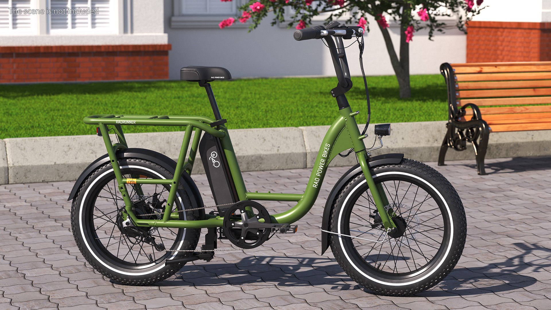 Two-Wheel Electric RadRunner Bike Green Rigged 3D Model - TurboSquid ...