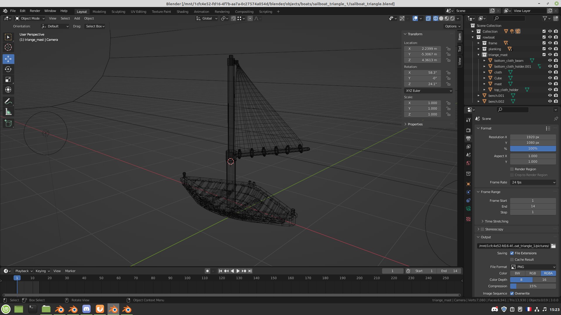 Sailboat With A Triangle Mast Model - TurboSquid 1832201