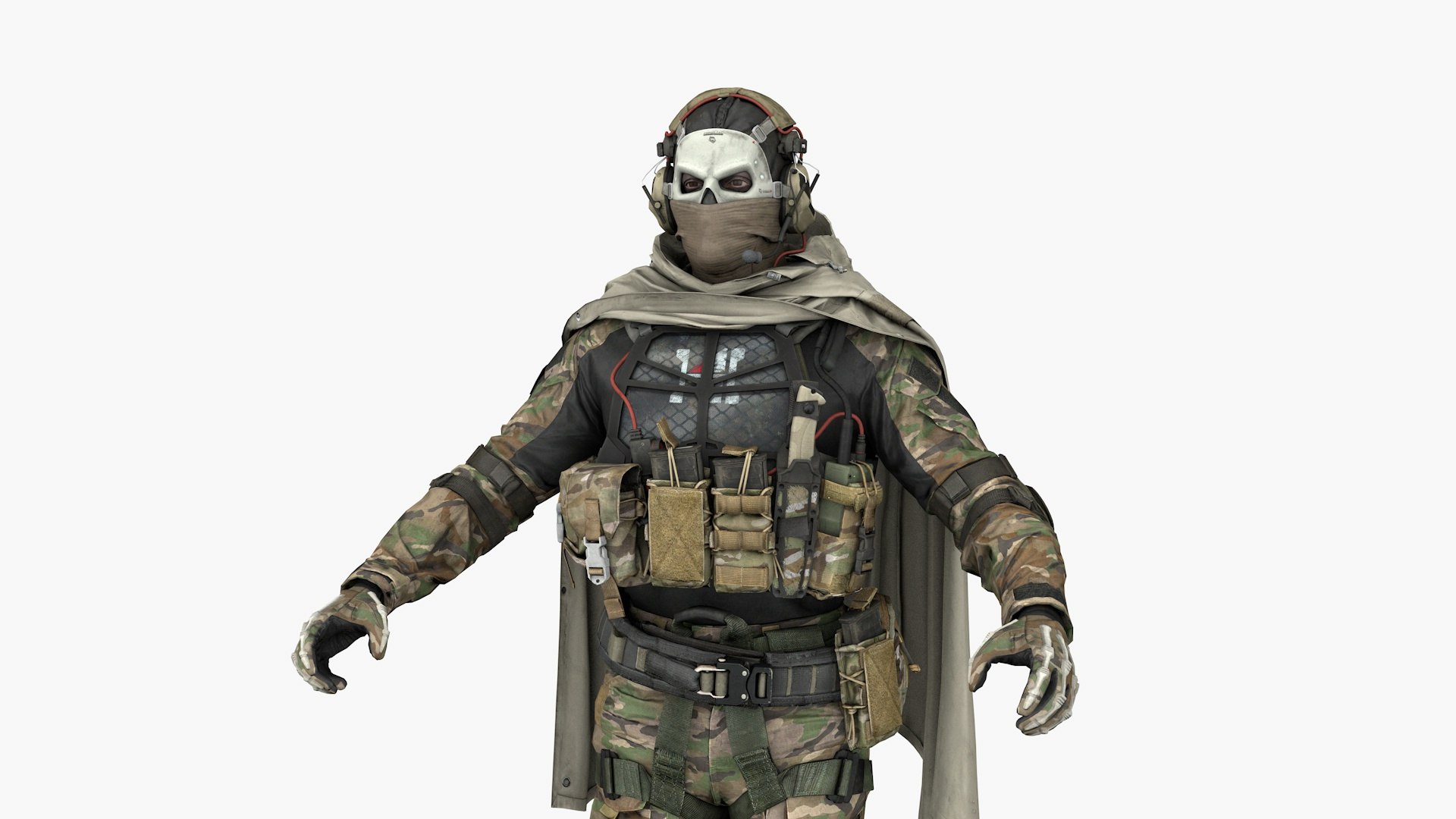 modelo 3d Ghost - Red Team 141 - TurboSquid 2038261