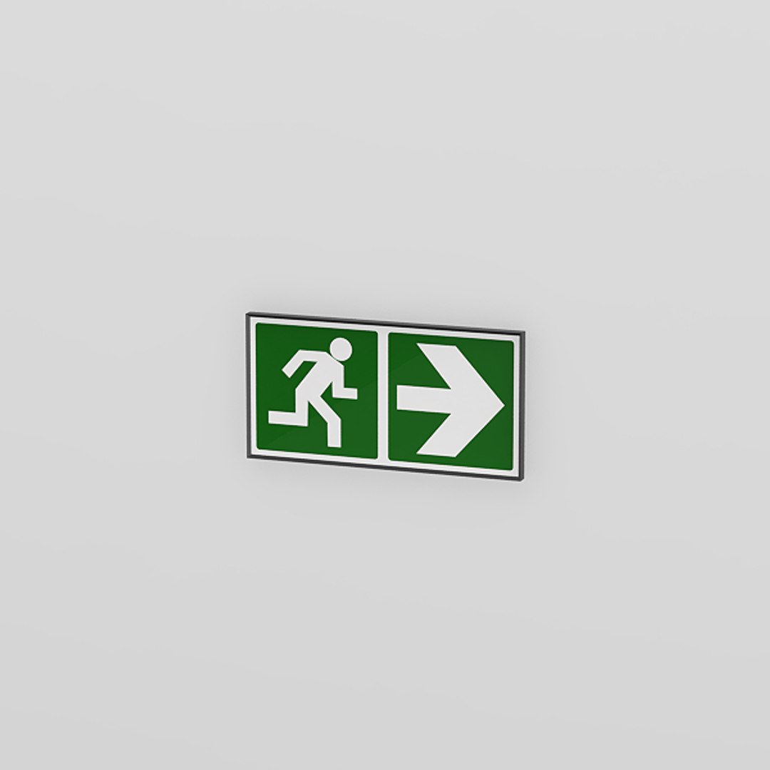 Emergency Exit 1 3D - TurboSquid 1294355