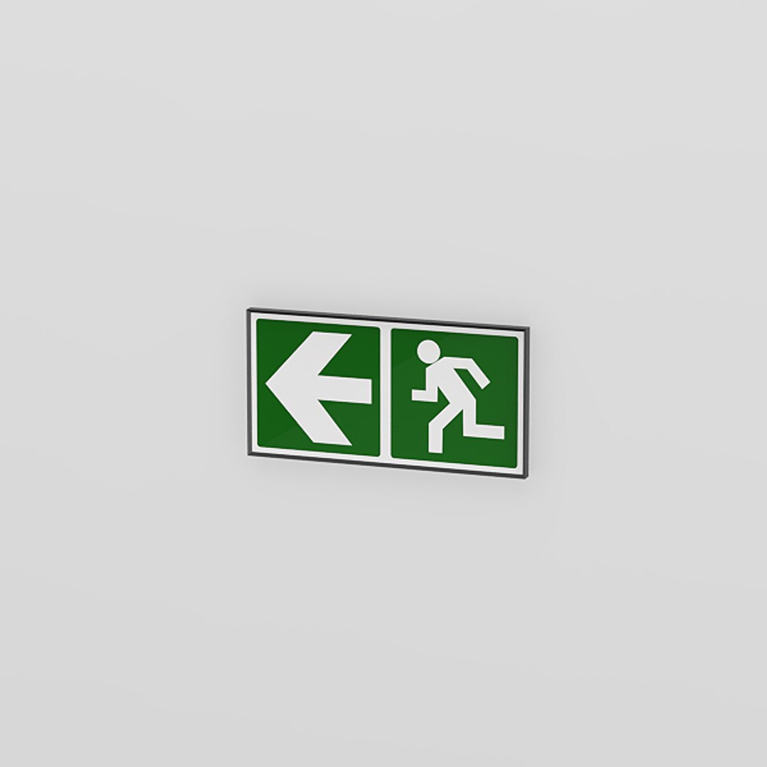 Emergency Exit 1 3D - TurboSquid 1294355