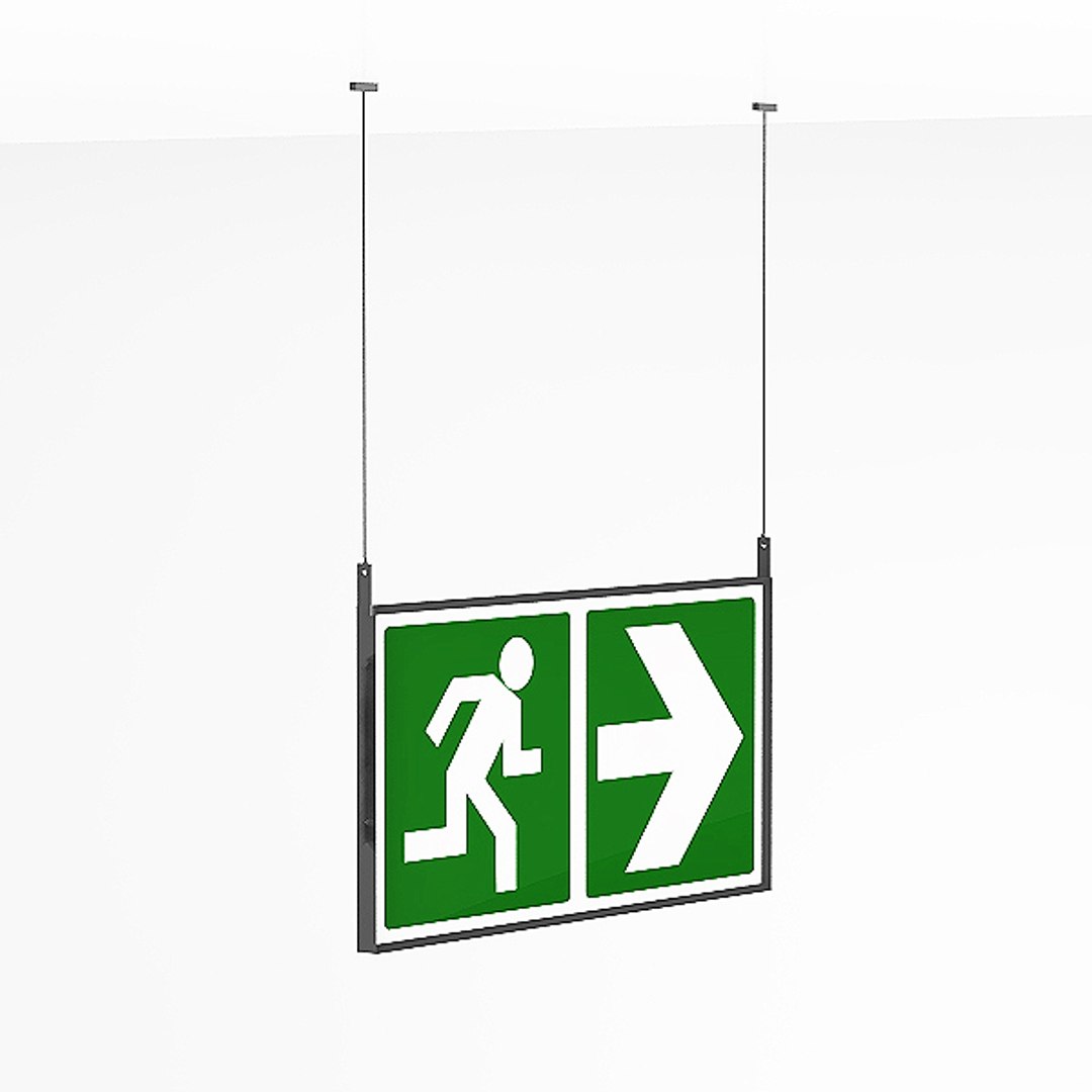 Emergency Exit 1 3D - TurboSquid 1294355