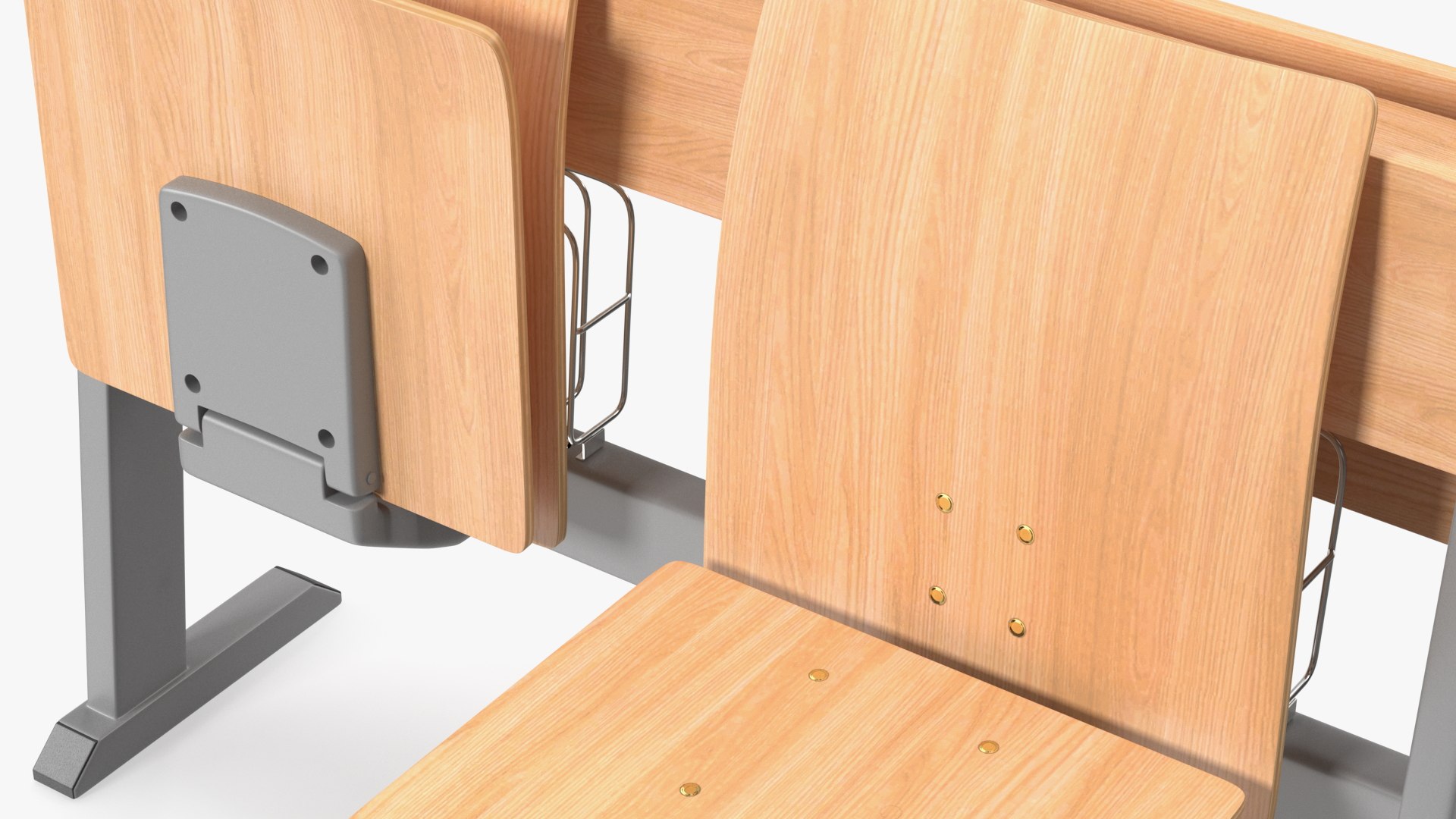 University Seating System For Two Places 3D - TurboSquid 1918914