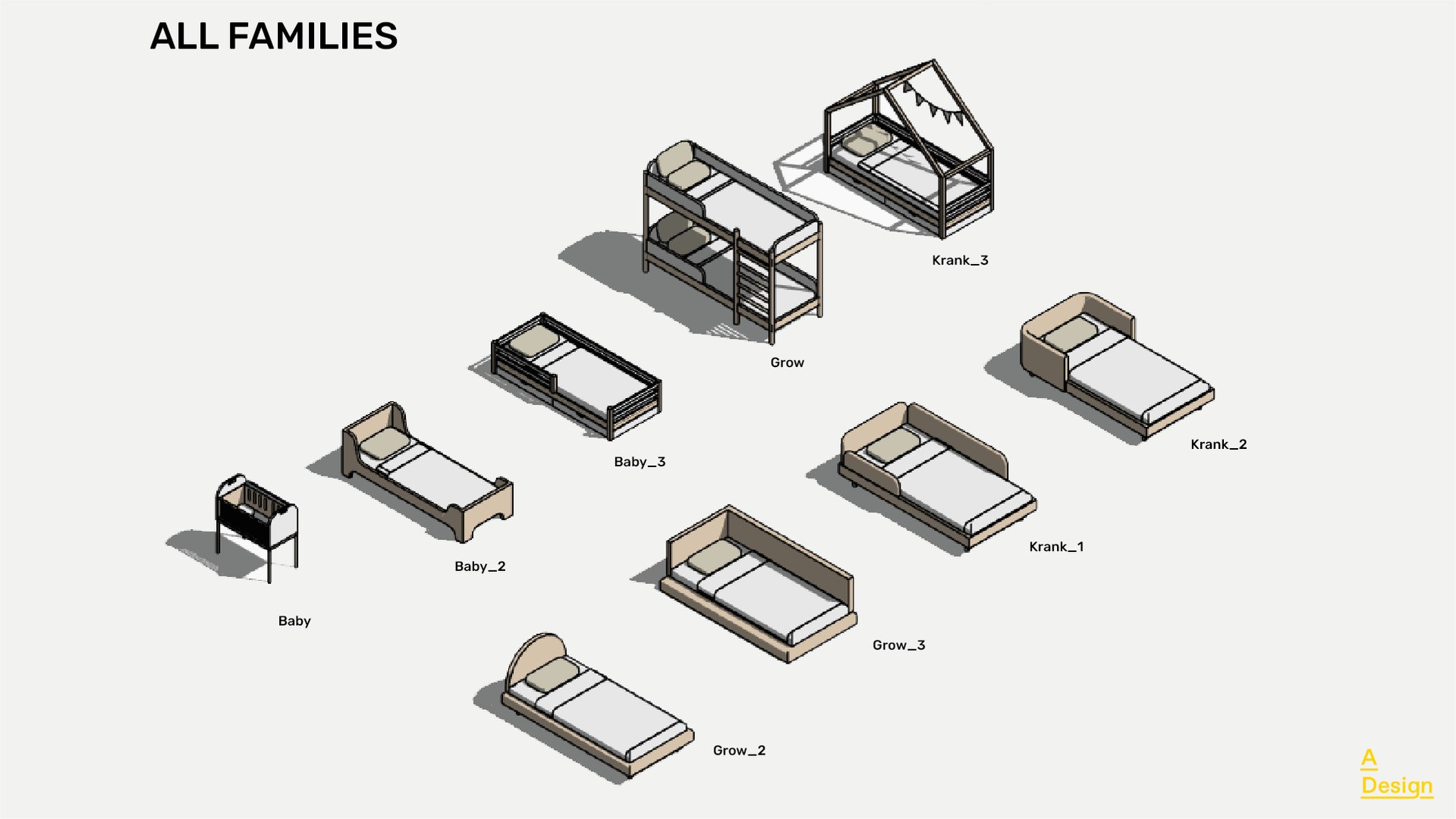 Small Beds - Pack Of Revit Families 3D - TurboSquid 2151422
