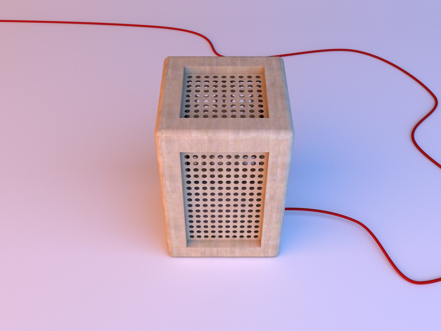 Vintage Wood Lamp With Lattice-Grid 3D Model 3D - TurboSquid 1735518