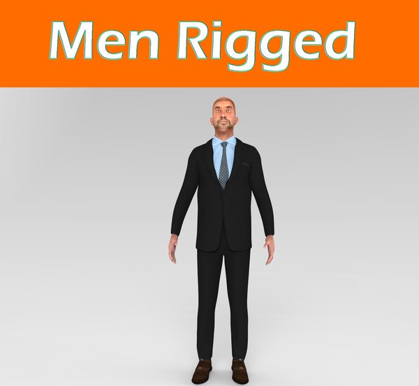 3D man rigged character animation model - TurboSquid 1207206