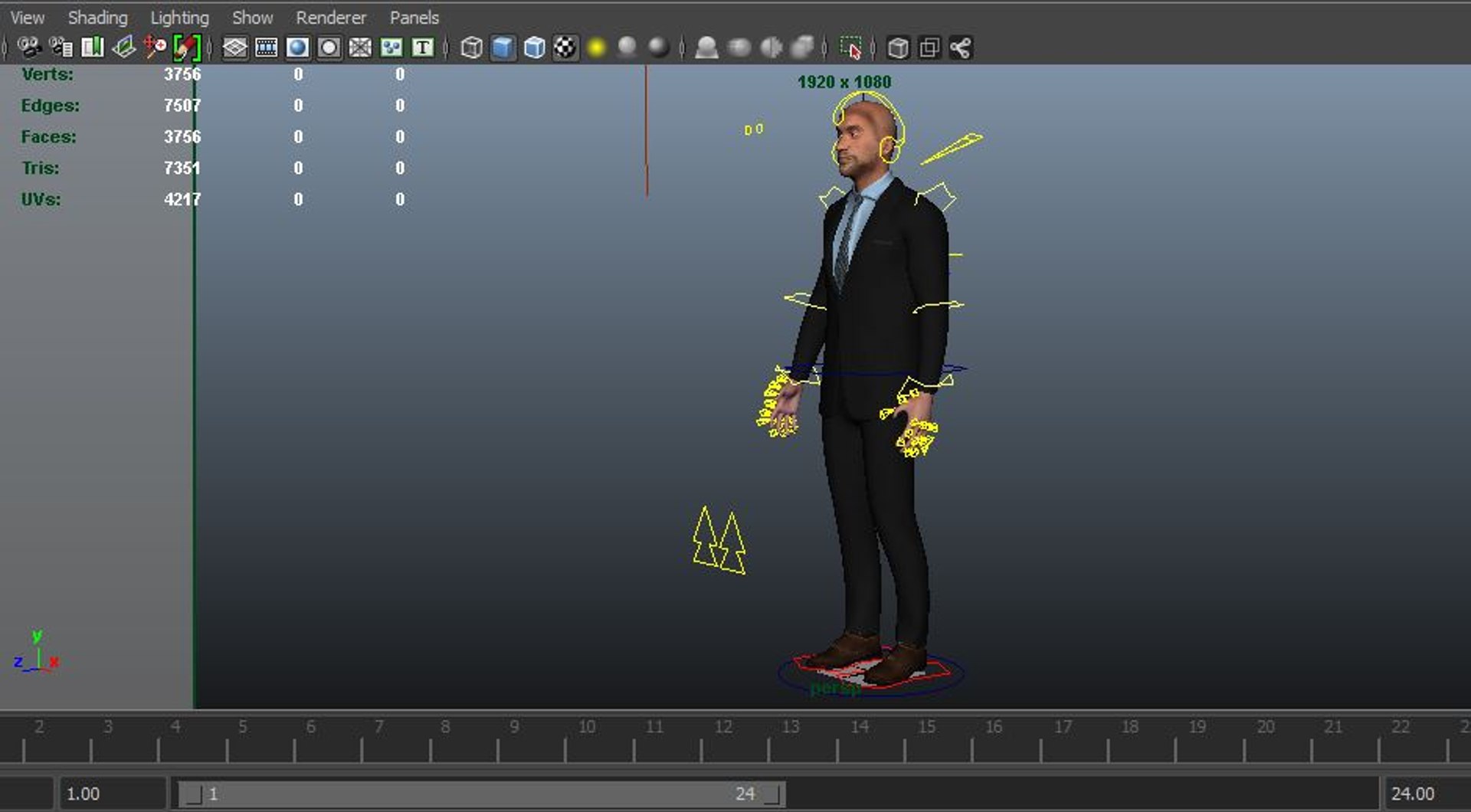 men rigged character max