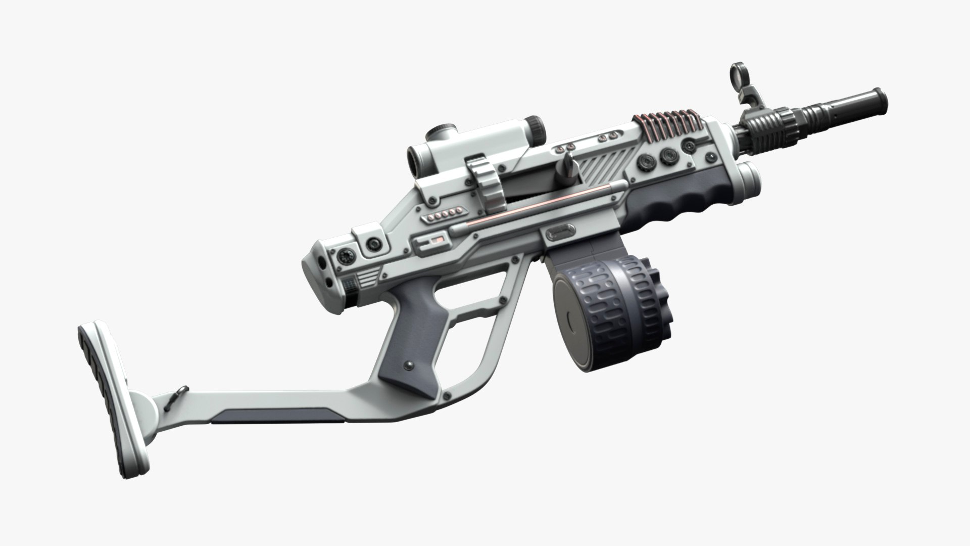 Futuristic Armored Cyborg With Rifle - TurboSquid 2250272