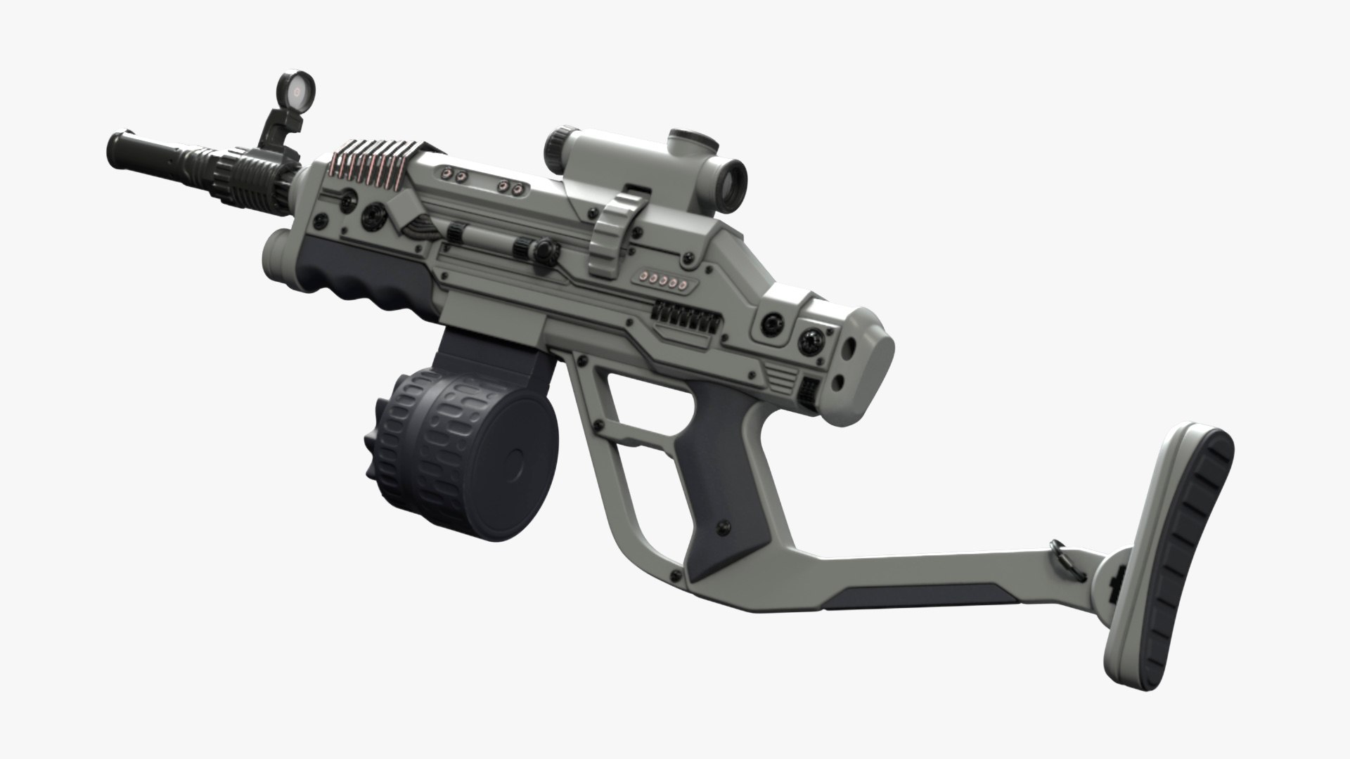 3D Model Futuristic Armored Cyborg With Rifle - TurboSquid 2250272