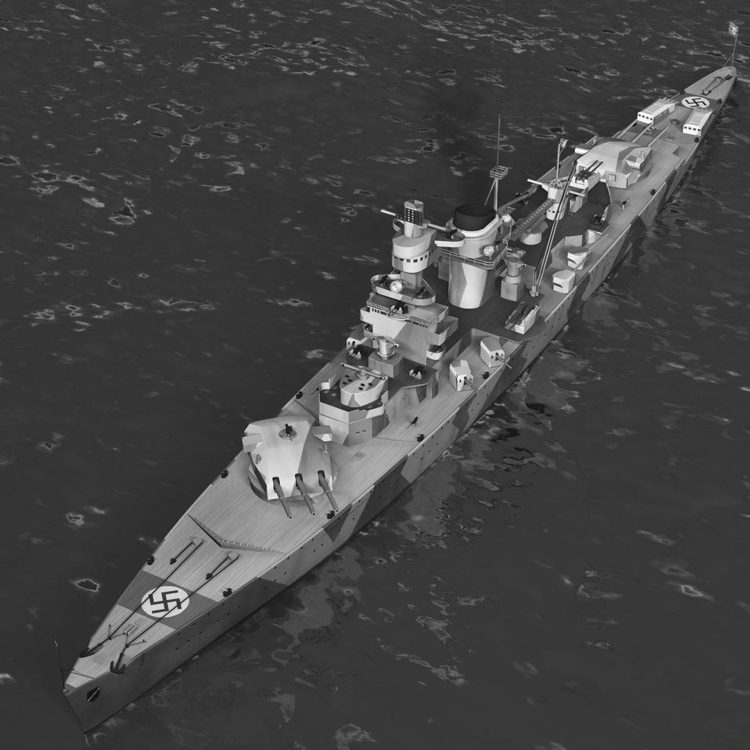 C4d German Battleship Admiral Scheer