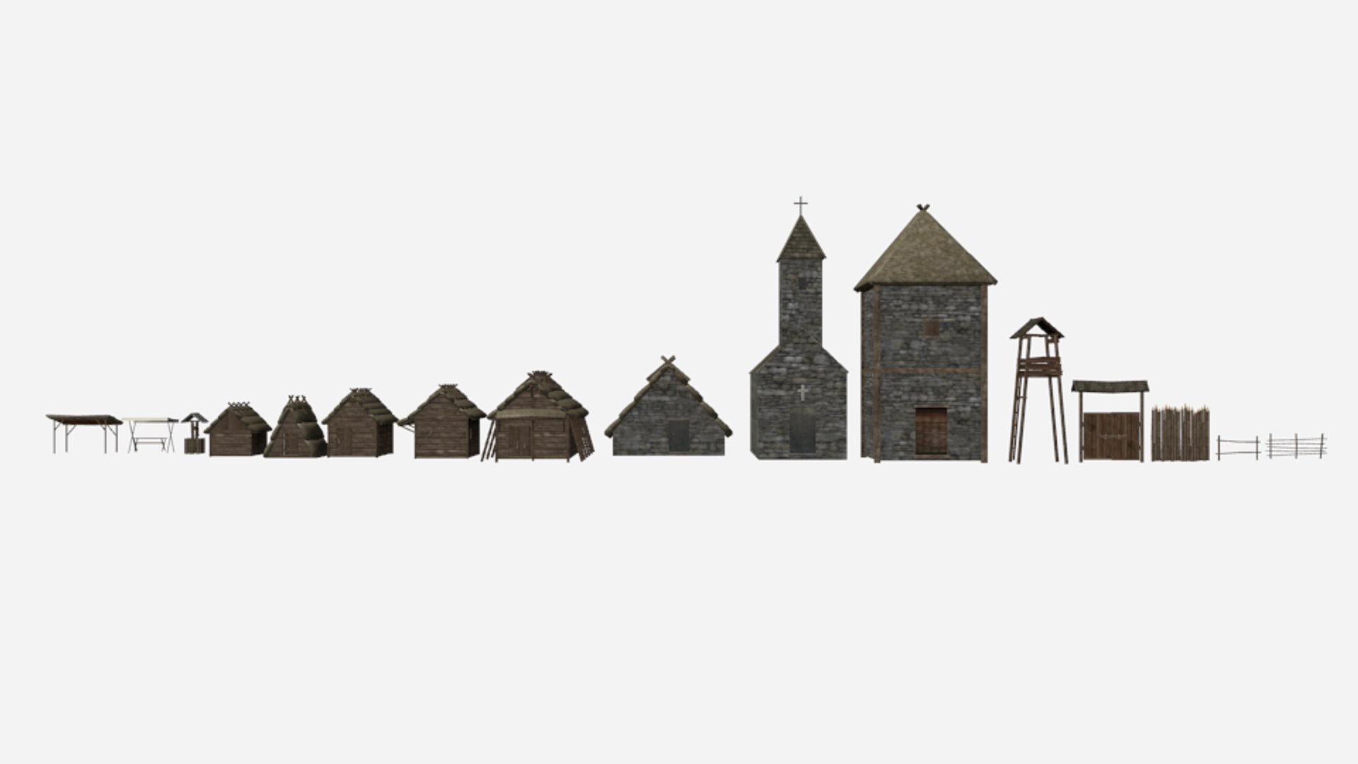 3D model early medieval building house - TurboSquid 1359727