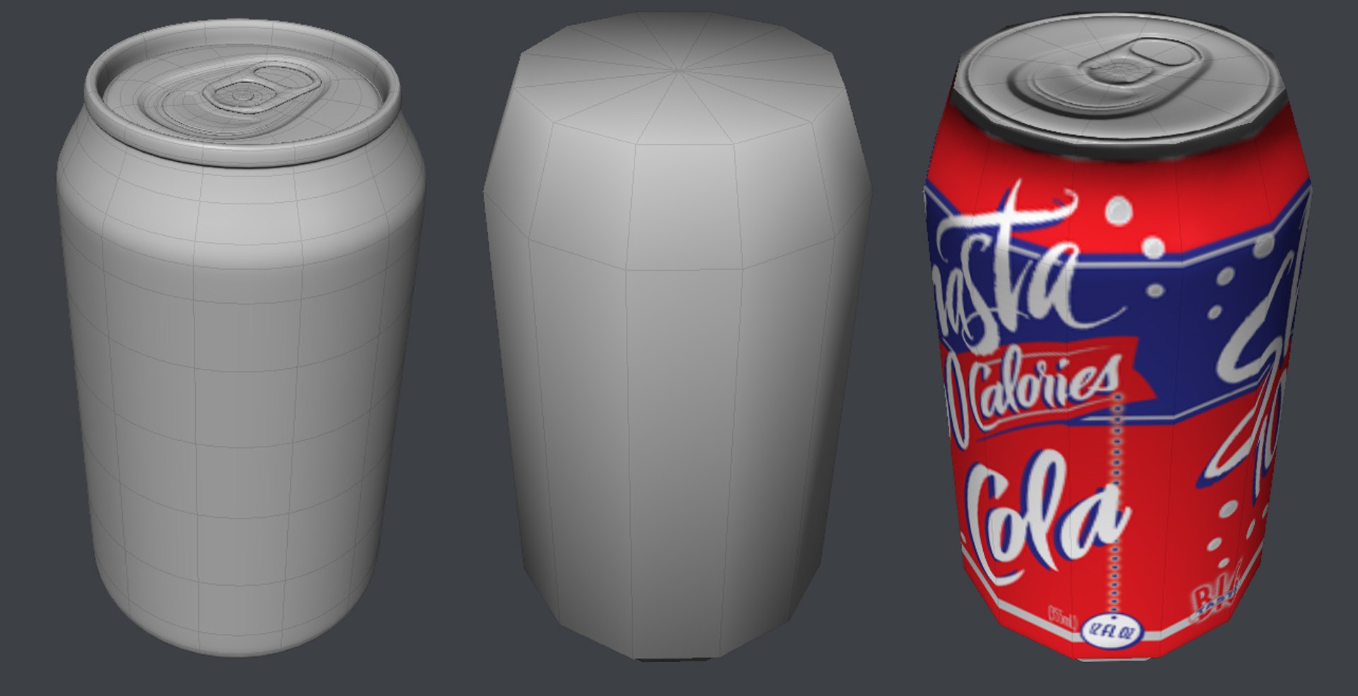 Normal Mapped Soda 3ds