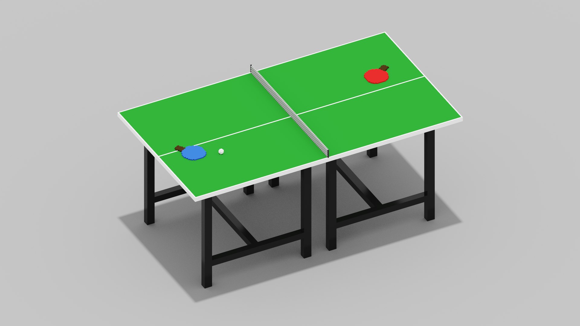 Voxel Ping Pong Table 3D model - TurboSquid 1870382