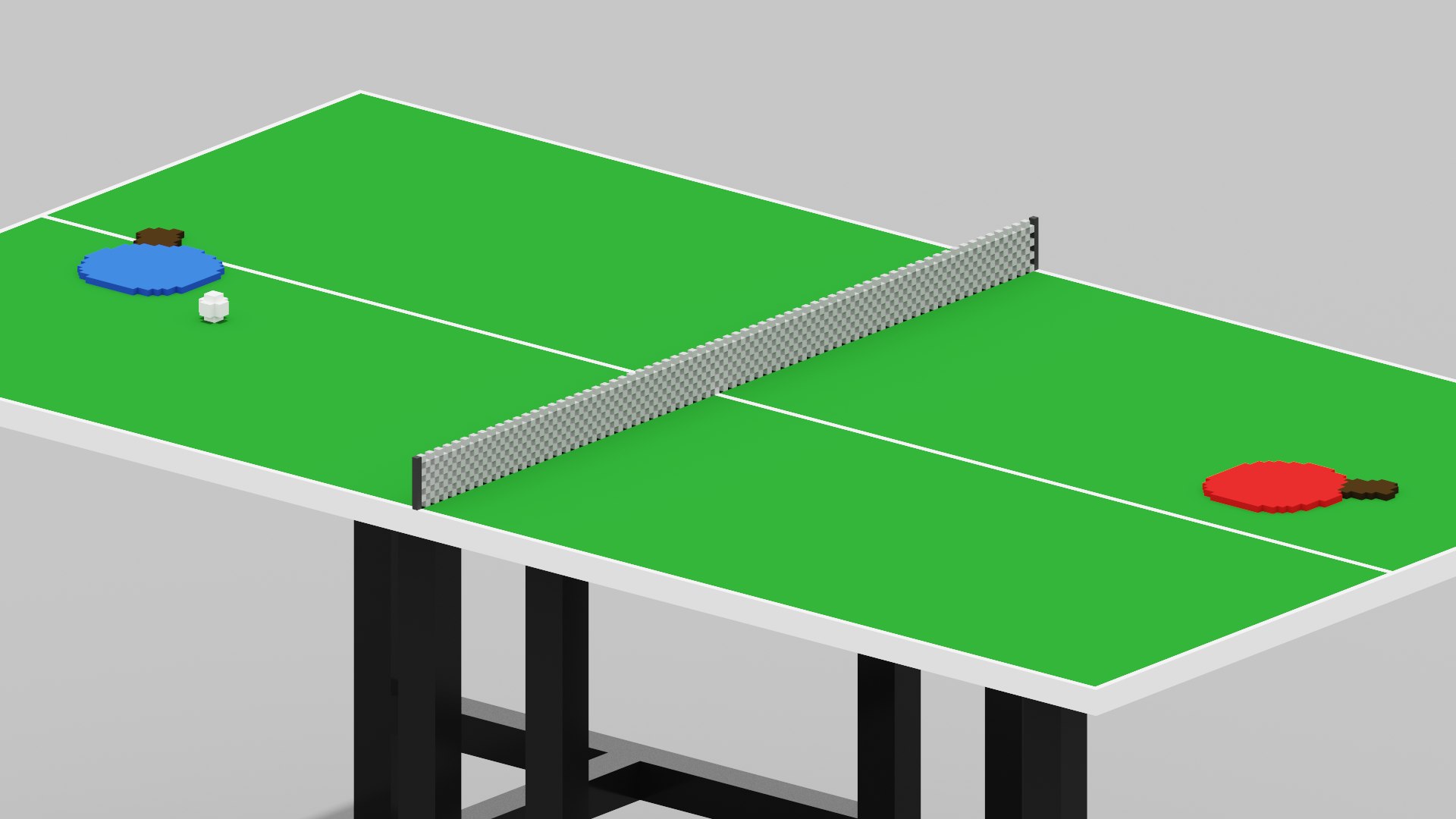 Voxel Ping Pong Table 3D model - TurboSquid 1870382