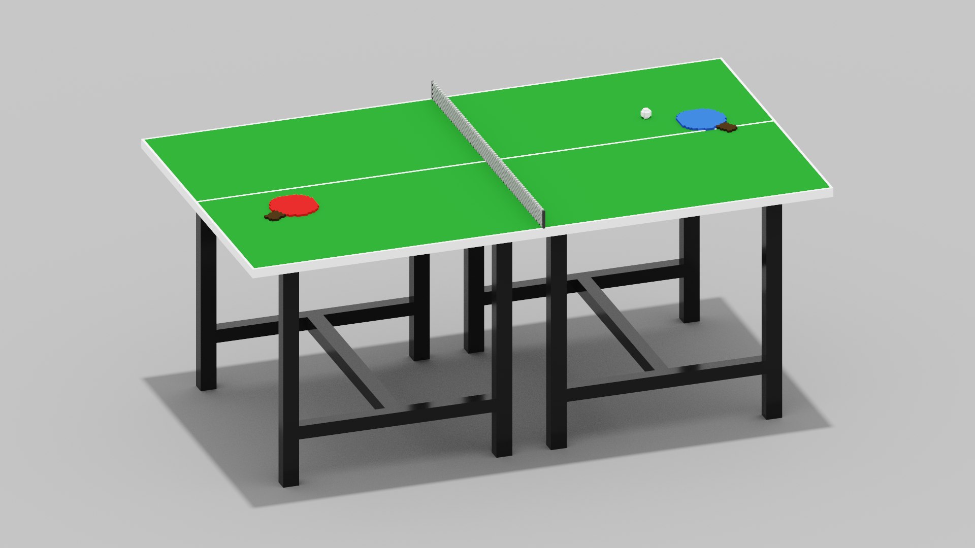 Voxel Ping Pong Table 3D model - TurboSquid 1870382