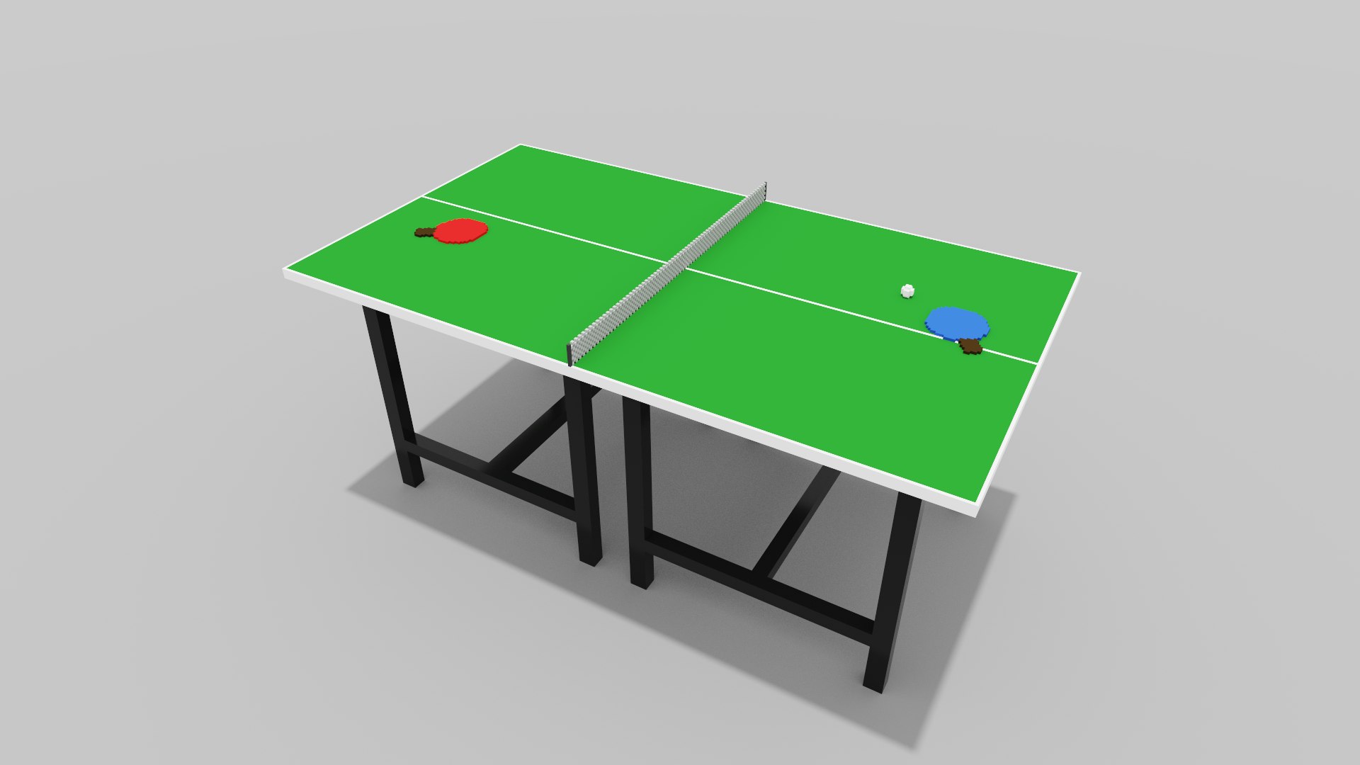 Voxel Ping Pong Table 3D model - TurboSquid 1870382
