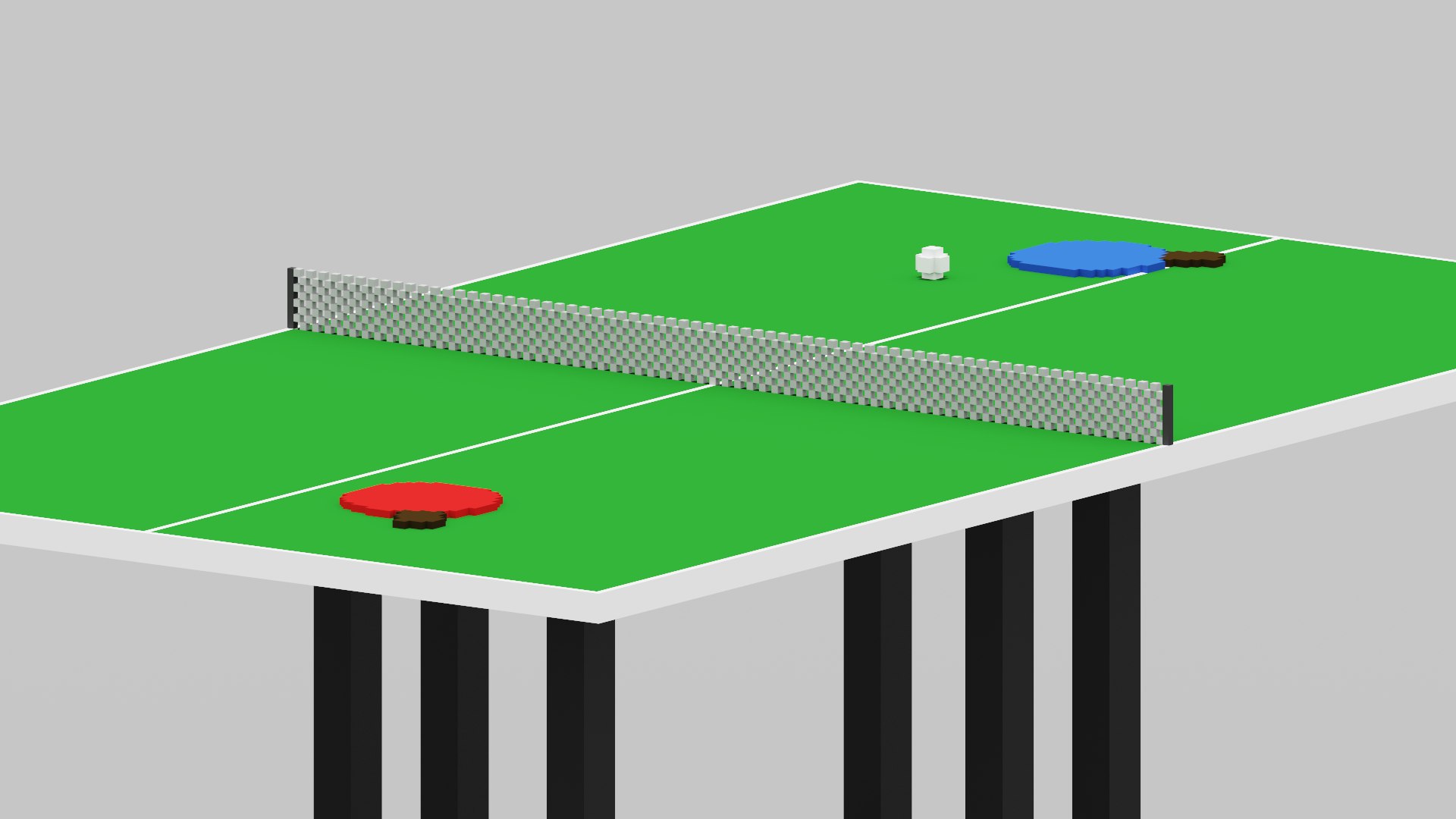 Voxel Ping Pong Table 3D model - TurboSquid 1870382