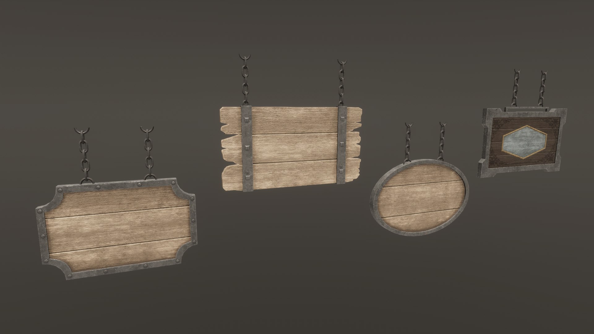 3D Medieval Signs - Game Props - TurboSquid 2292728