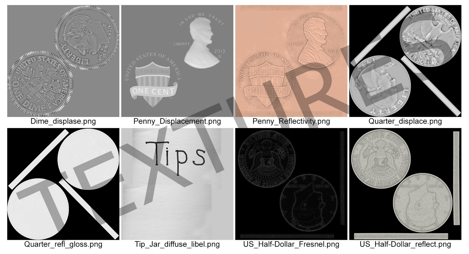 3D tip jar money - TurboSquid 1286613