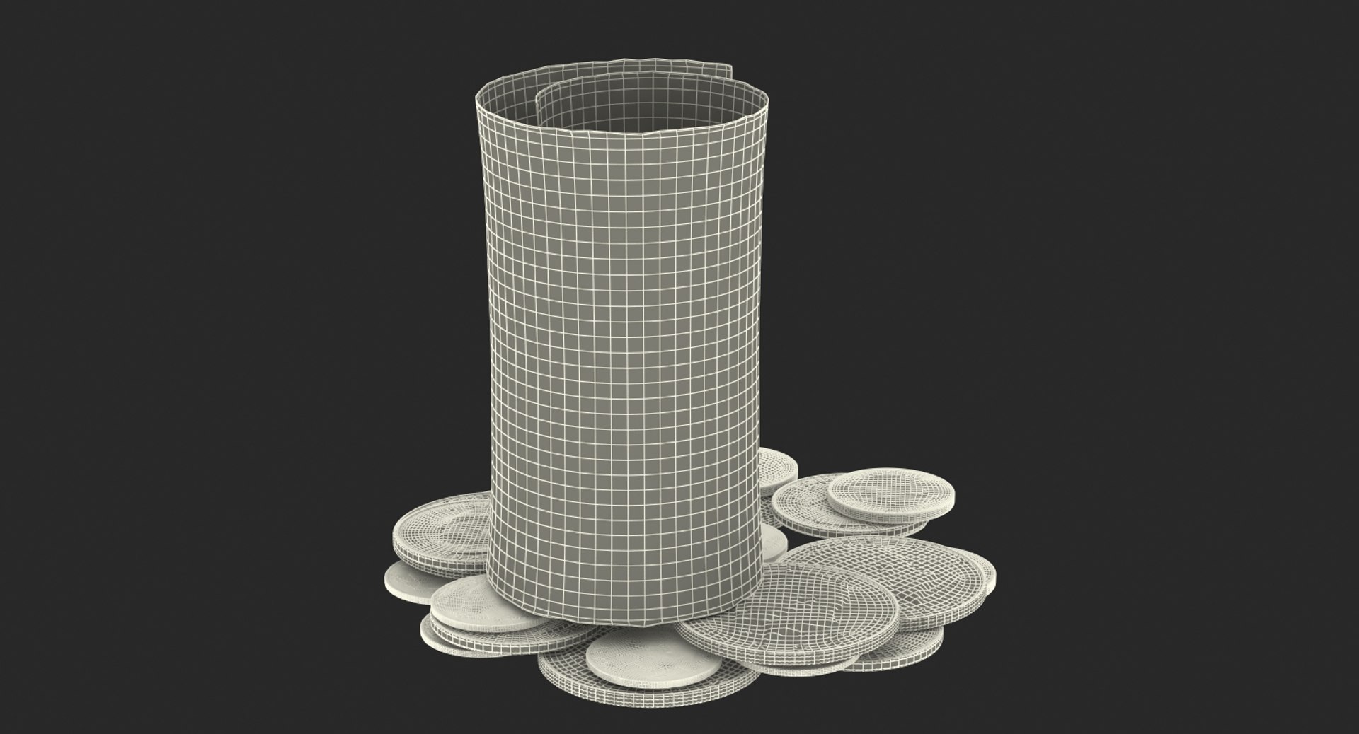 3D tip jar money - TurboSquid 1286613