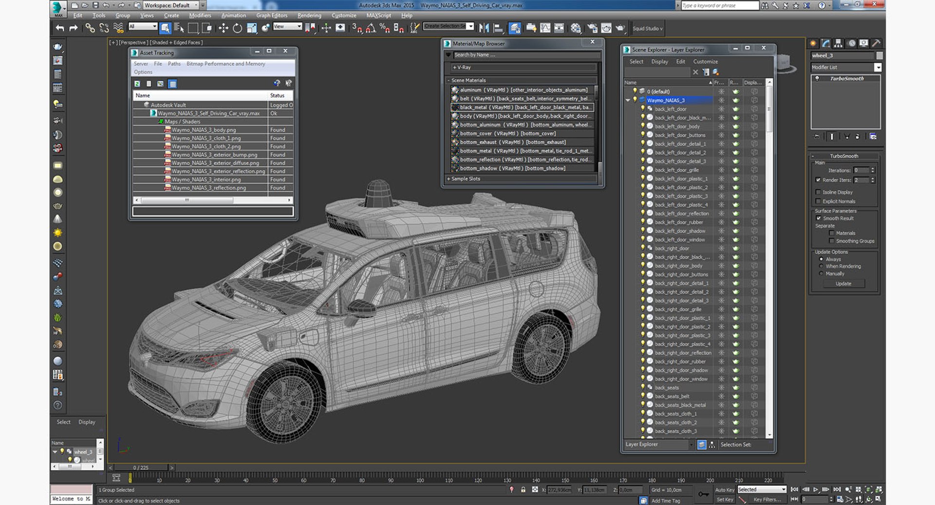 3D waymo naias 3 self model - TurboSquid 1335431