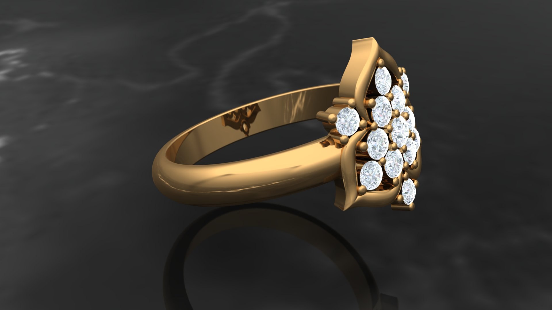 Leaf Gold Ring 3D Model - TurboSquid 2049545