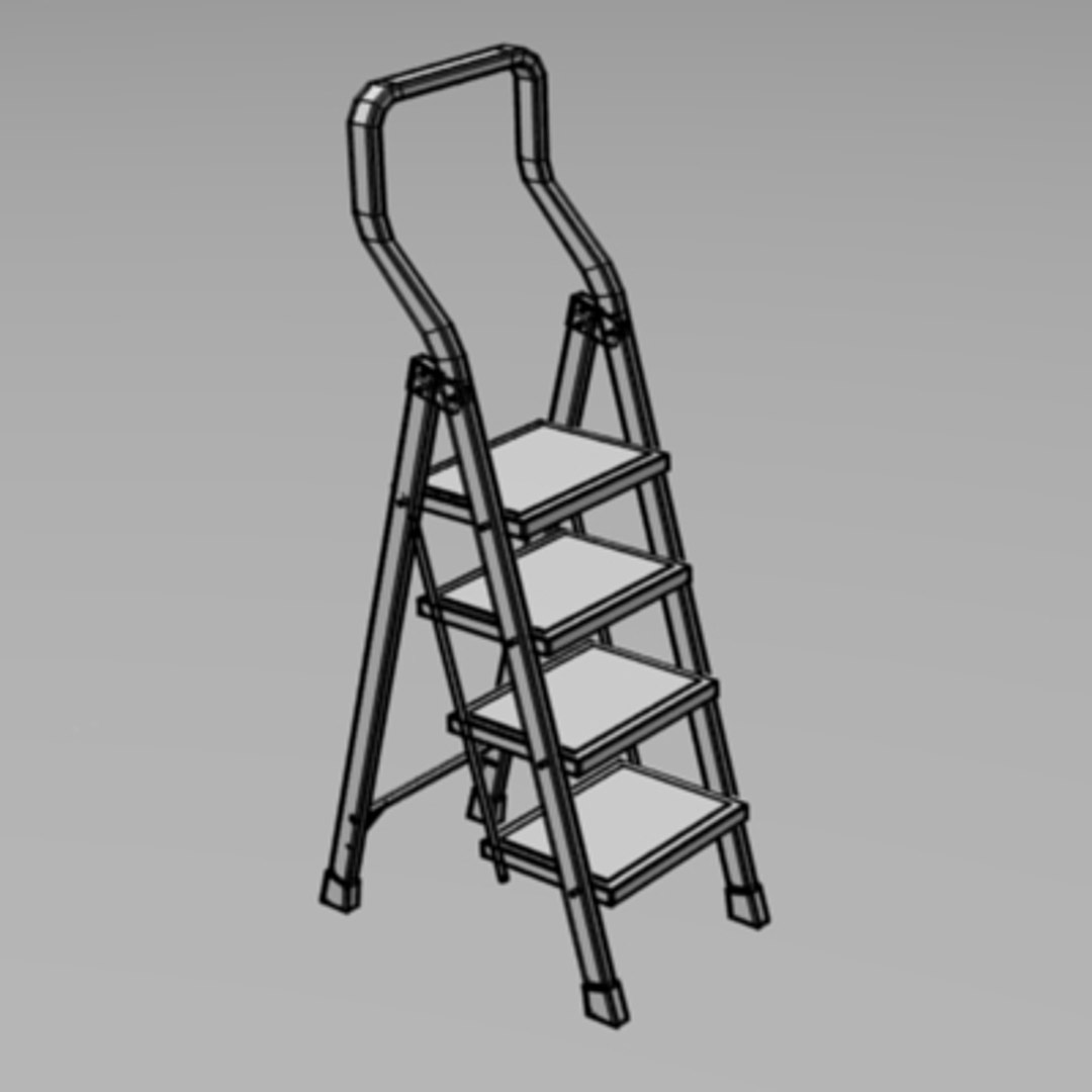 Ladder Stepladder 3d Max