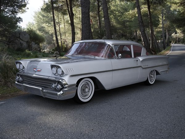 3D модель Chevrolet Delray 2-дверный седан 1958 г. - TurboSquid 1104064