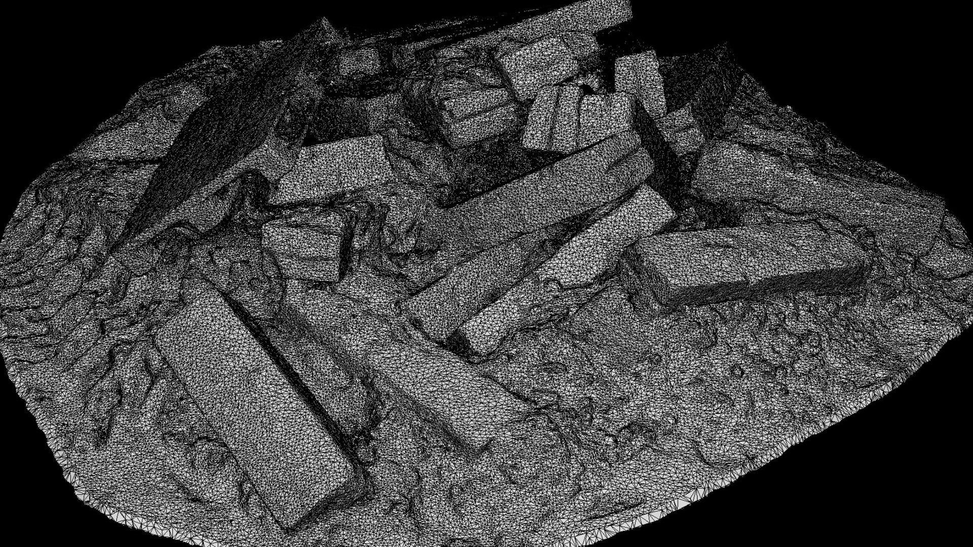 Concrete Blocks Pile Construction-site Photogrammetry 3D Model ...