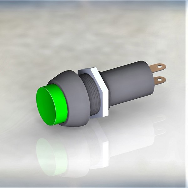 modelo 3d Interruptor de botón verde - TurboSquid 1313710