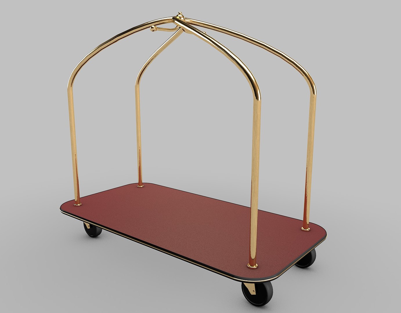 3d Hotel Trolley Cart Model