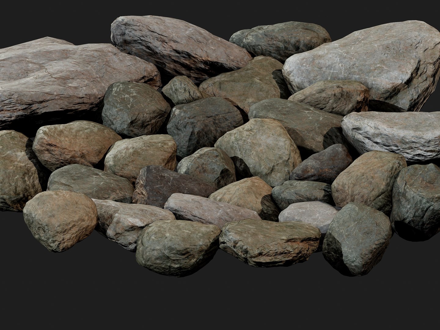 20 Low Poly Rock Bundle Vol 2 3D Model - TurboSquid 2095294
