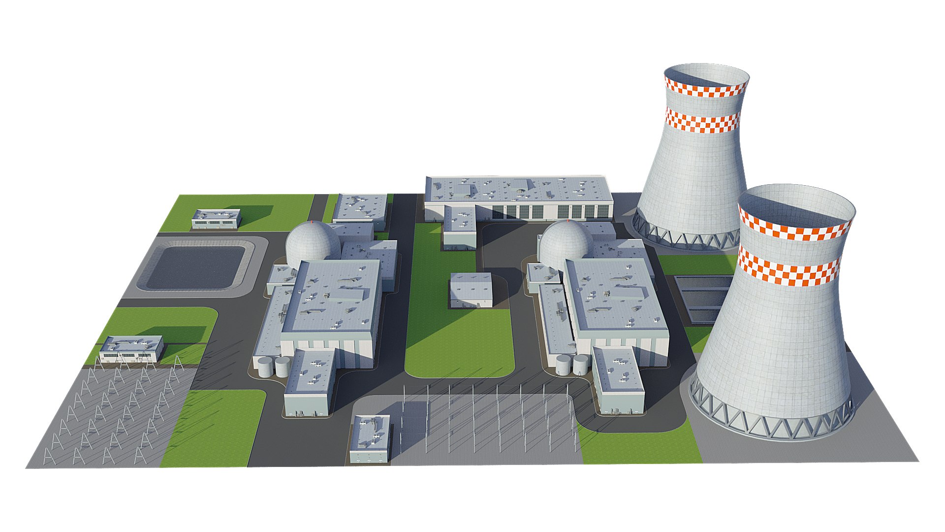 3D Power Plant Nuclear model - TurboSquid 1857257
